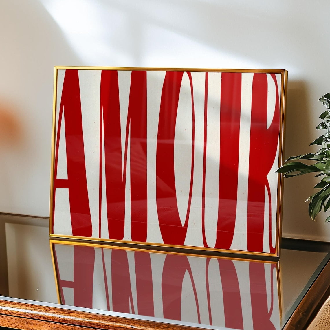 Amour Poster, Love Letter Poster, Red Wall Art, Bedroom Wall Decor ...