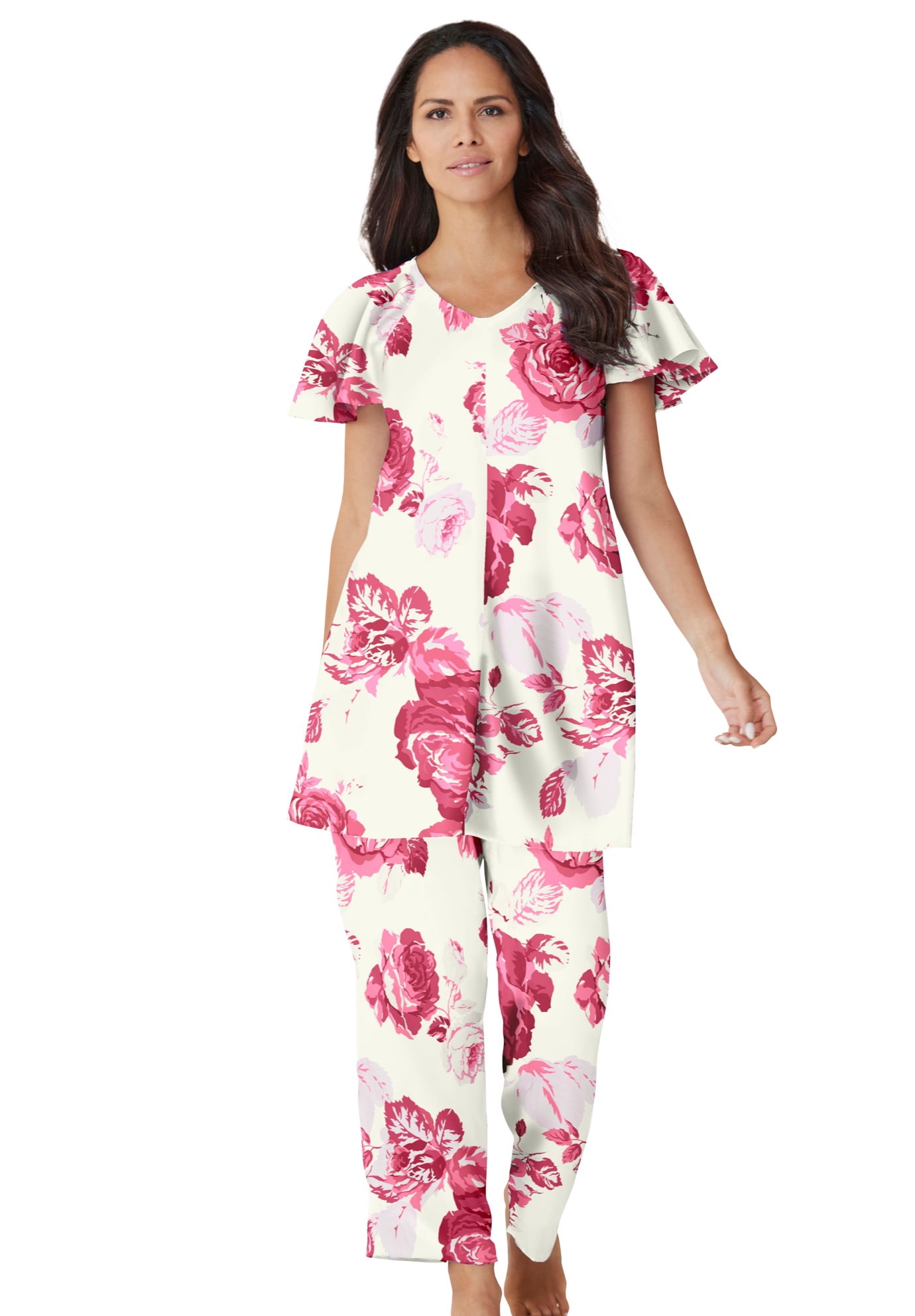 Amoureuse Women's Plus Size The Luxe Satin Pj Set - Walmart.com