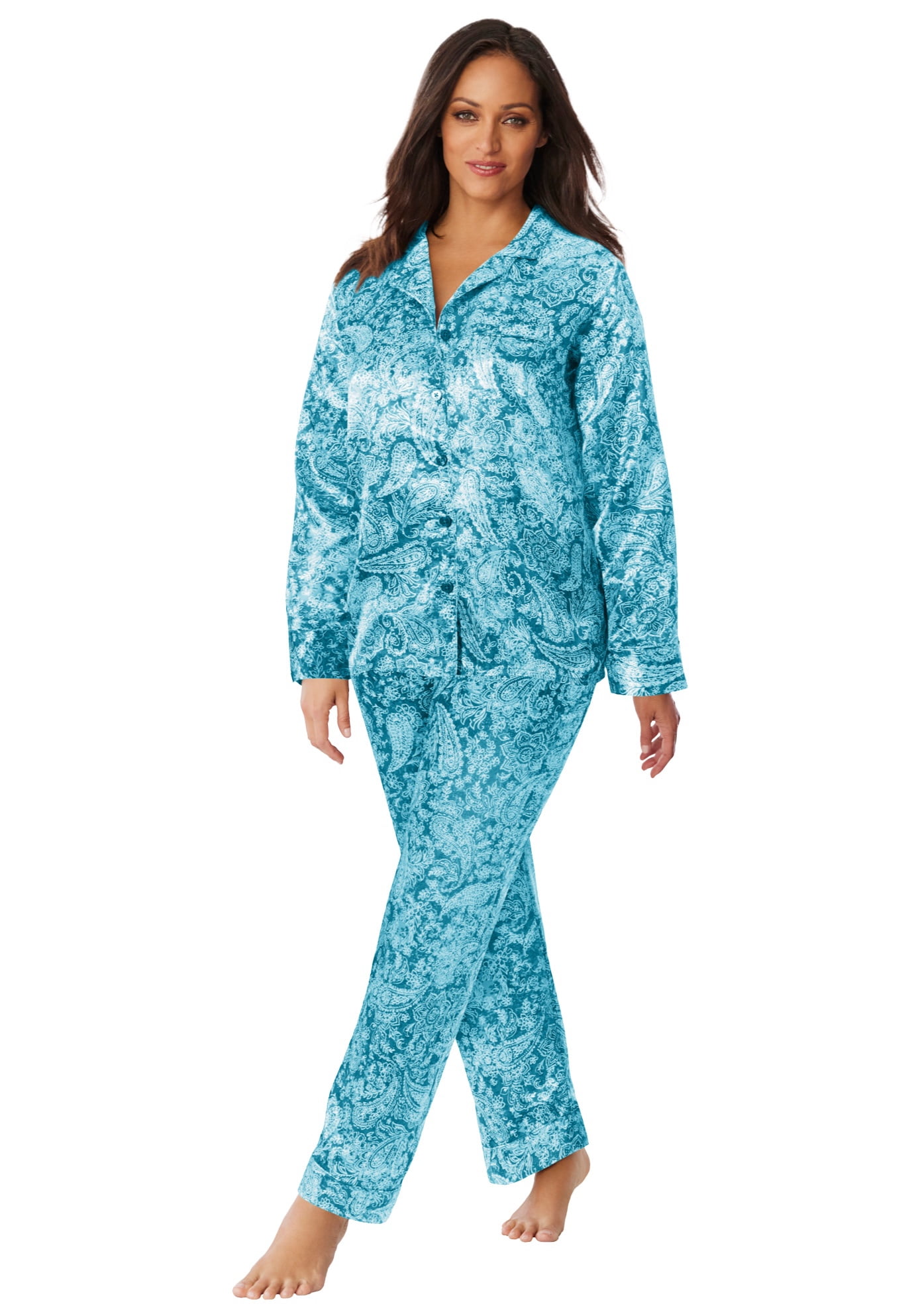 Amoureuse Women's Plus Size The Luxe Satin Pajama Set - Walmart.com