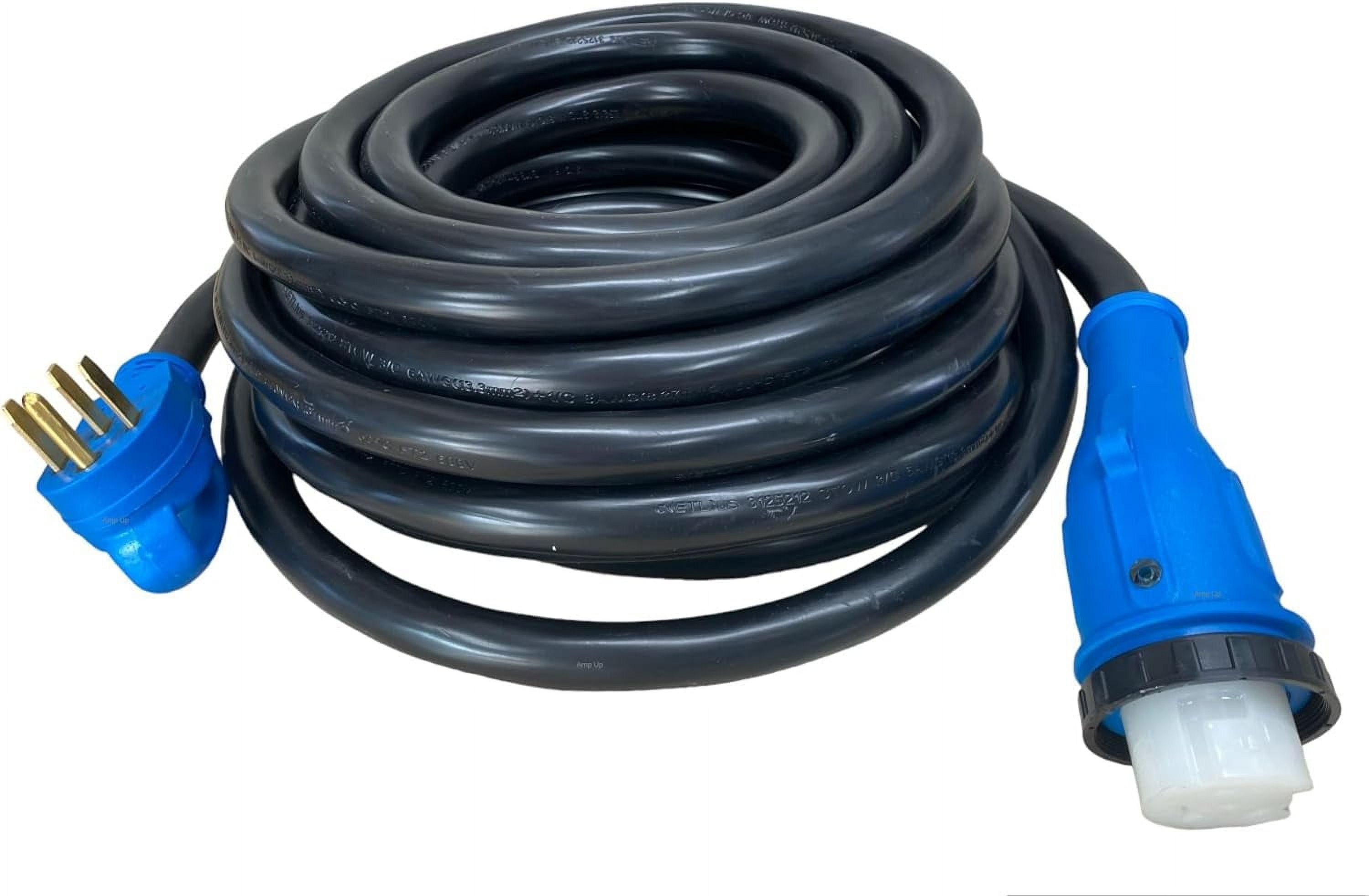 Amp Up RV or Generator 50 Amp Cord 14-50p Male x SS2-50r Female Adapter ...