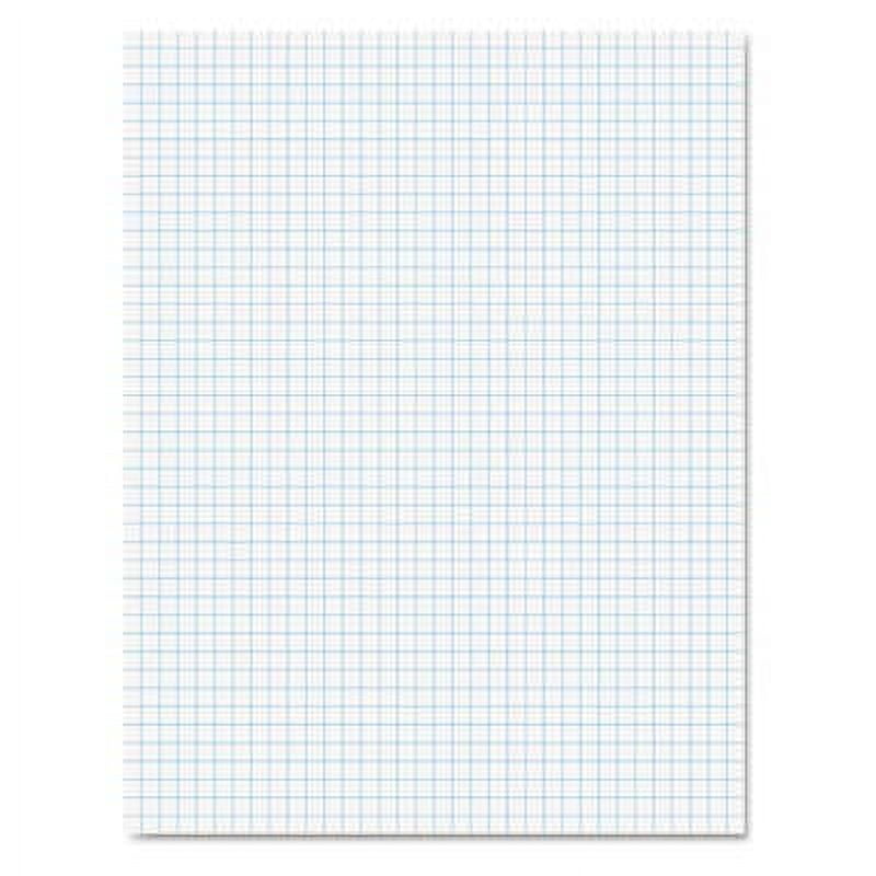 Ampad 20lb Quadrille Pad w/4 Squares/Inch, Ltr, White, 1 50-Sheet Pad ...