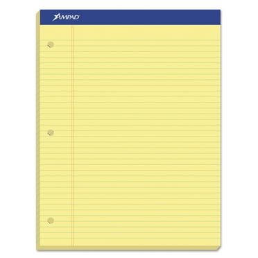 Ampad Writing Tablets, Double Sheets Pad, Law Rule, 8 1/2 x 11 3/4 ...