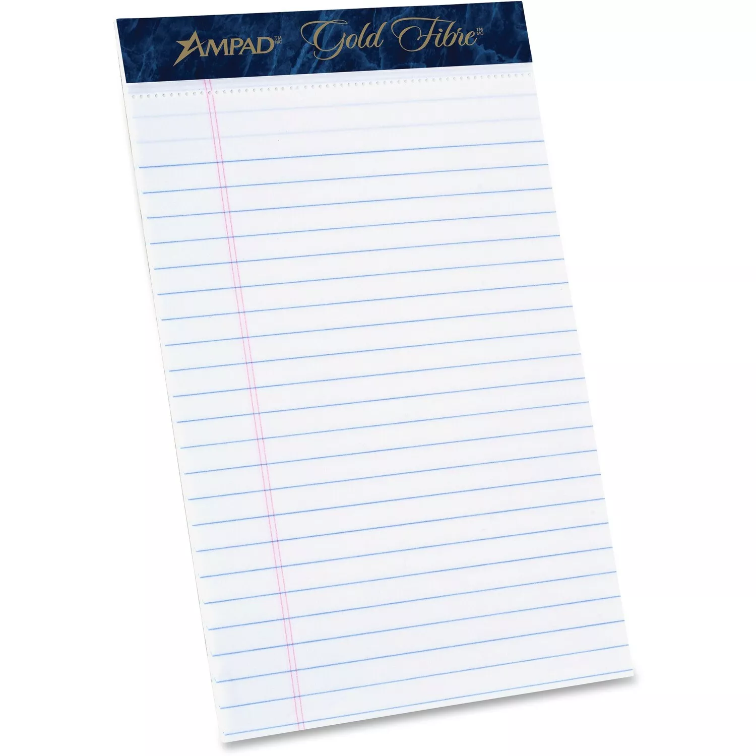 Ampad Gold Fibre Notepads 5" x 8" College Ruled White 50 Sheets/Pad 12 ...
