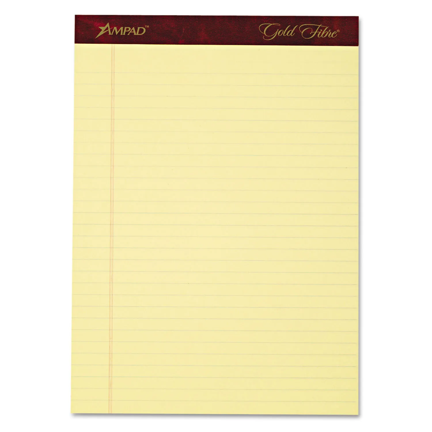 Ampad Gold Fibre Writing Pads Legal/Wide 8 1/2 x 11 3/4 Canary 50 ...