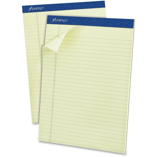 Ampad, TOP20375, Top-bound Green Tint Ruled Writing Pads, 1 Dozen ...