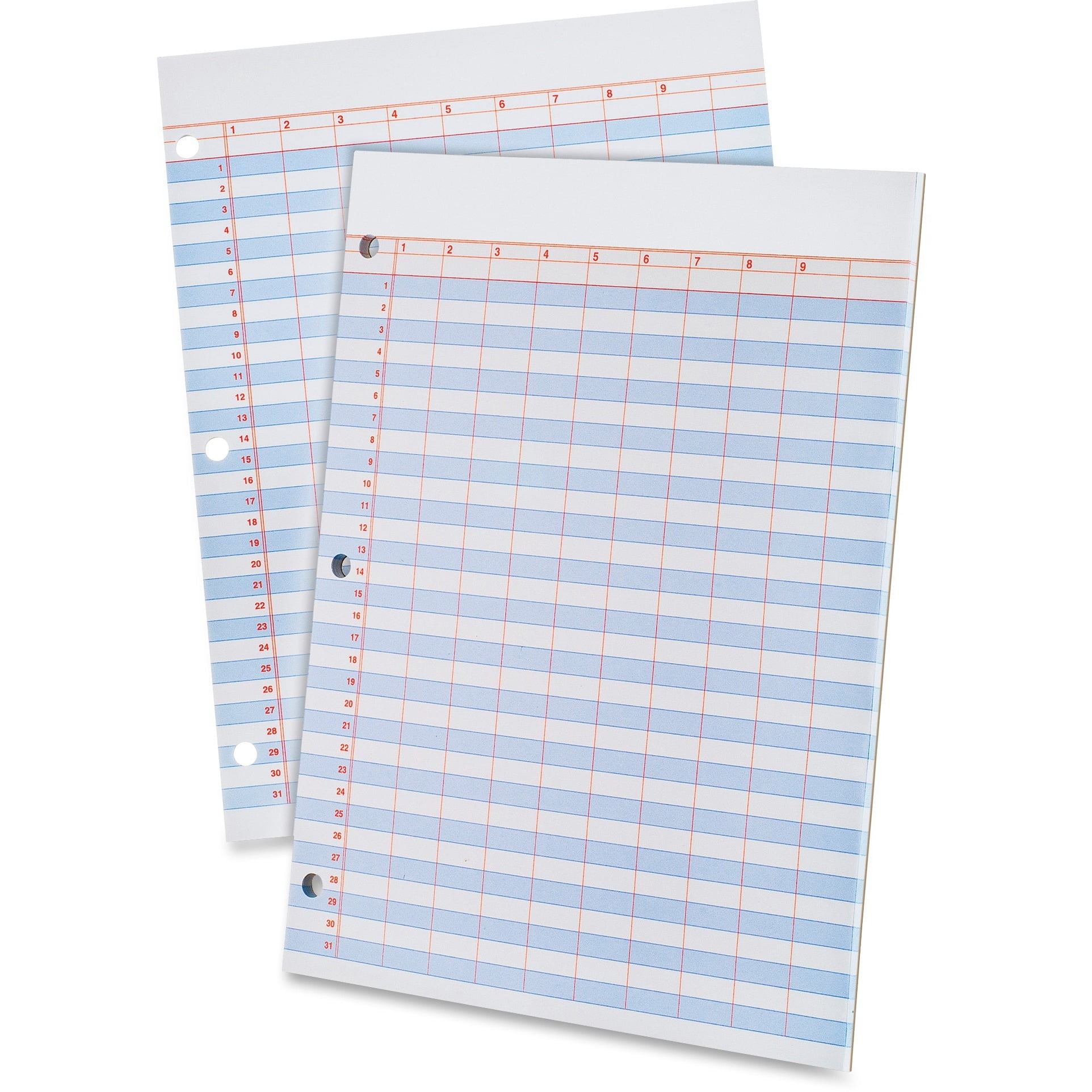 Ampad Heavyweight Data Pads, 3-Hole Punched, 15 lb White Paper, 50 ...