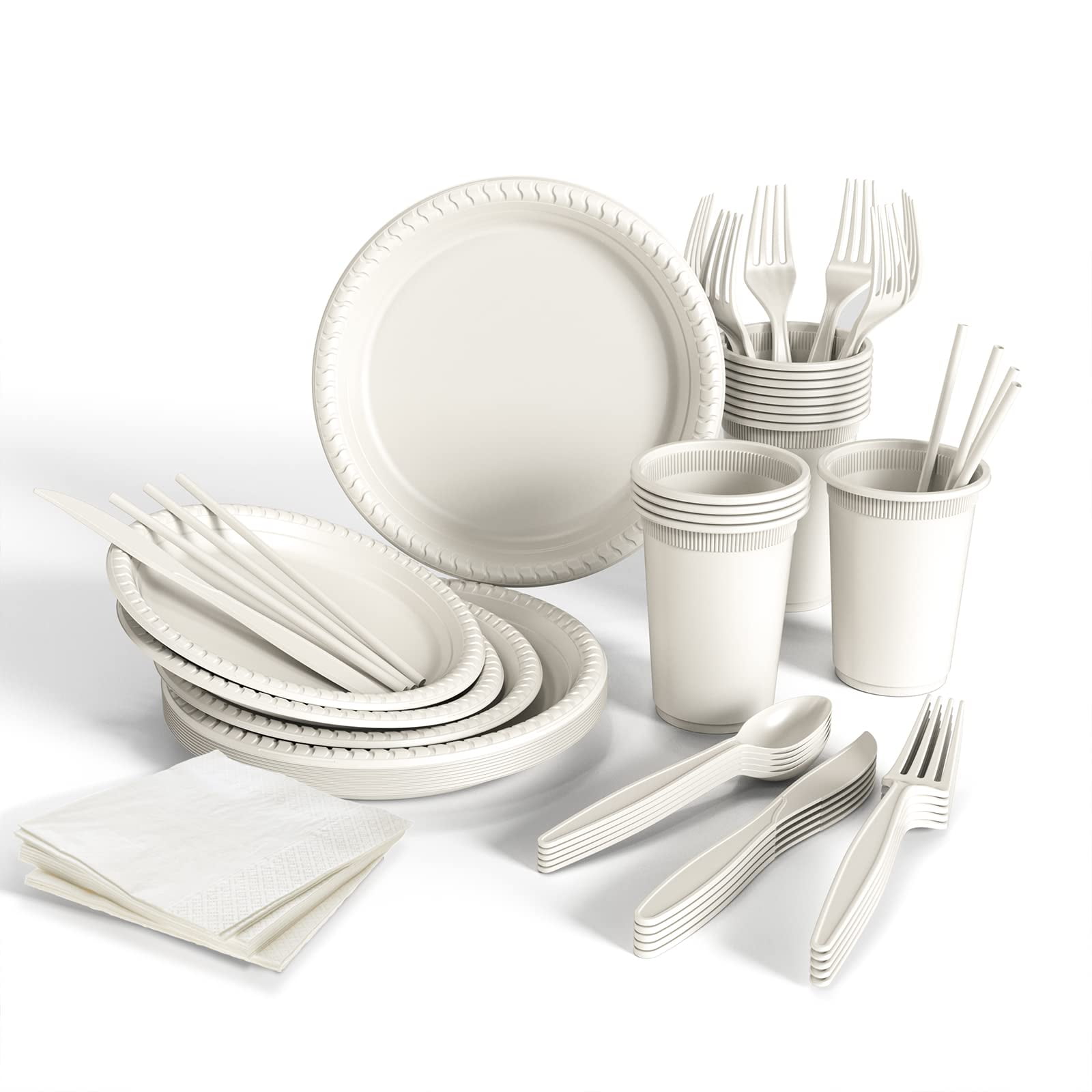 Ampang Compostable Disposable Dinnerware KEF16 Set - 400 Pcs ...