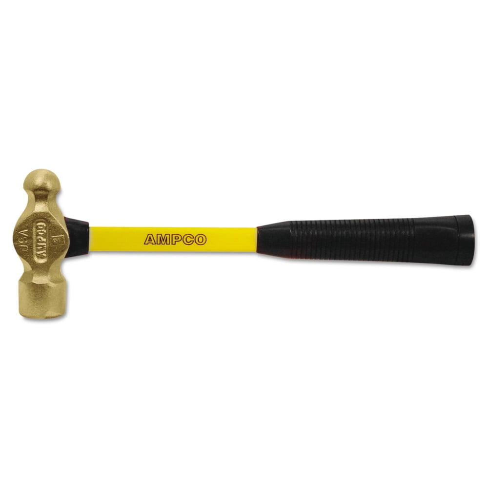 Ampco H-3FG 1.5 lbs. Engineers Fiberglass Handled Ball Peen Hammer ...
