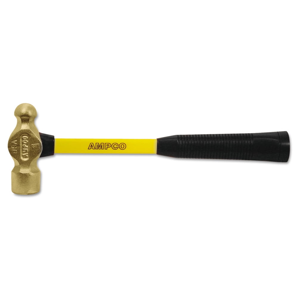 Ampco H-4FG 2 lbs. Engineers Fiberglass Handled Ball Peen Hammer ...