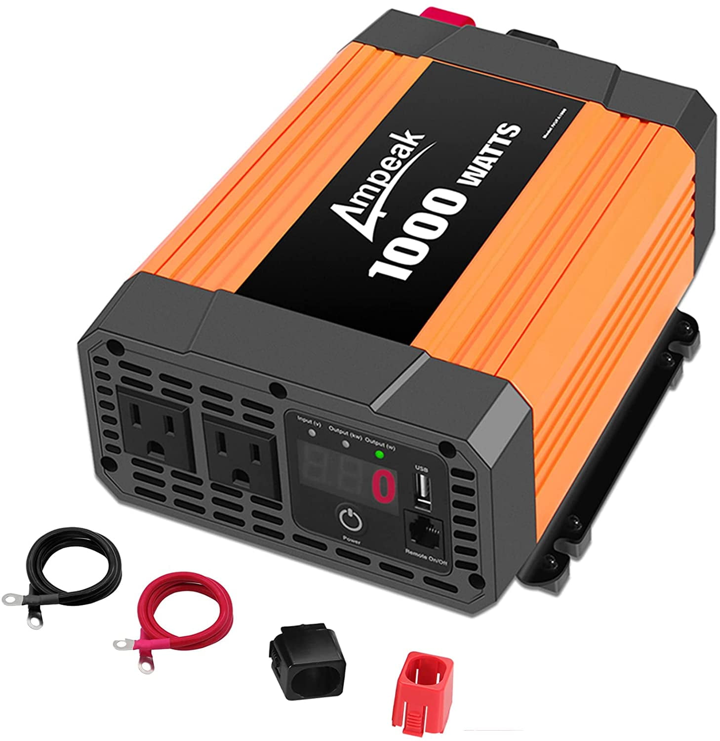Ampeak Power Inverter 1000 Watts with Dual AC Outlets 2.1A USB Inverter ...