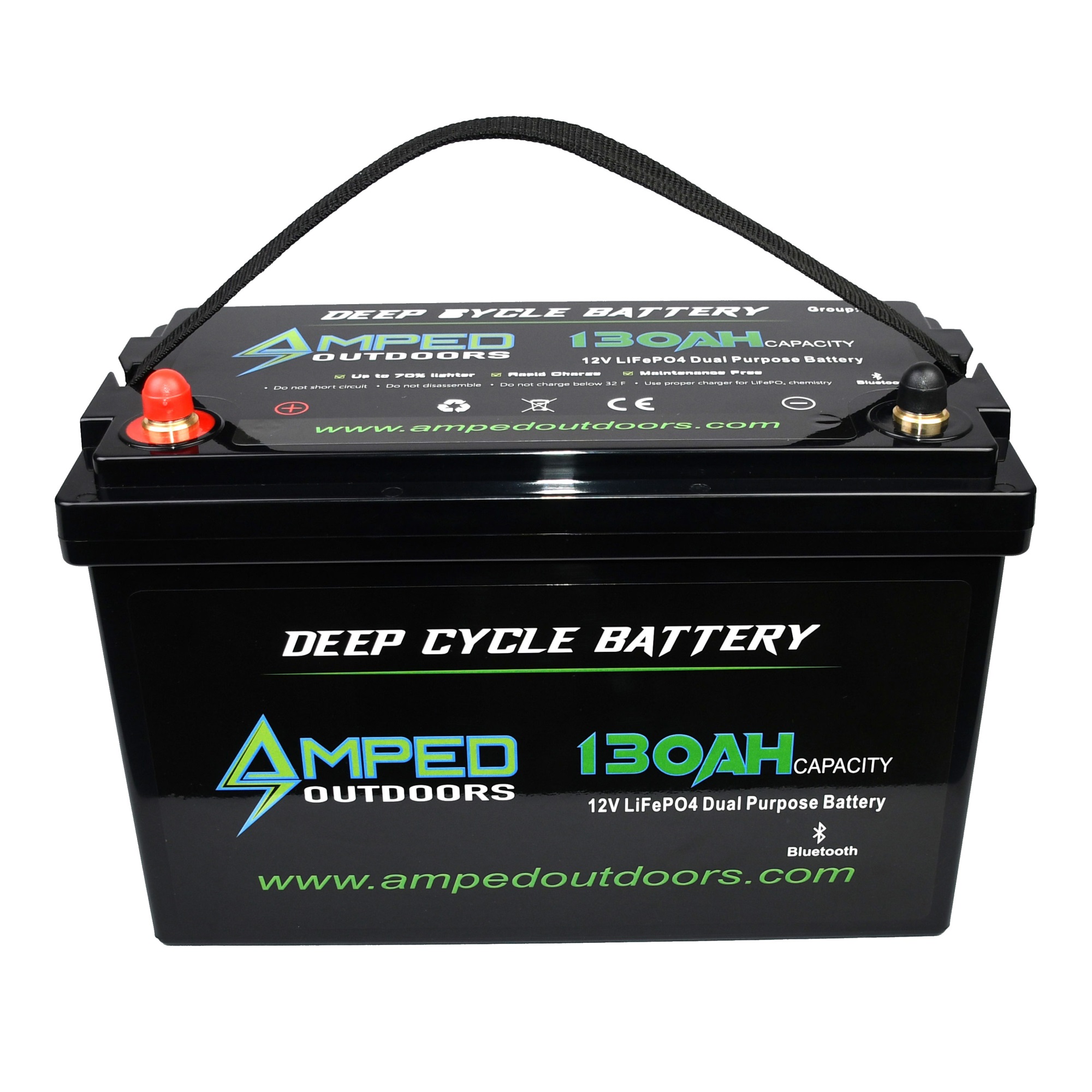 Amped Outdoors AO4S130 Dual Purpose Lithium Battery - 12V 130AH ...