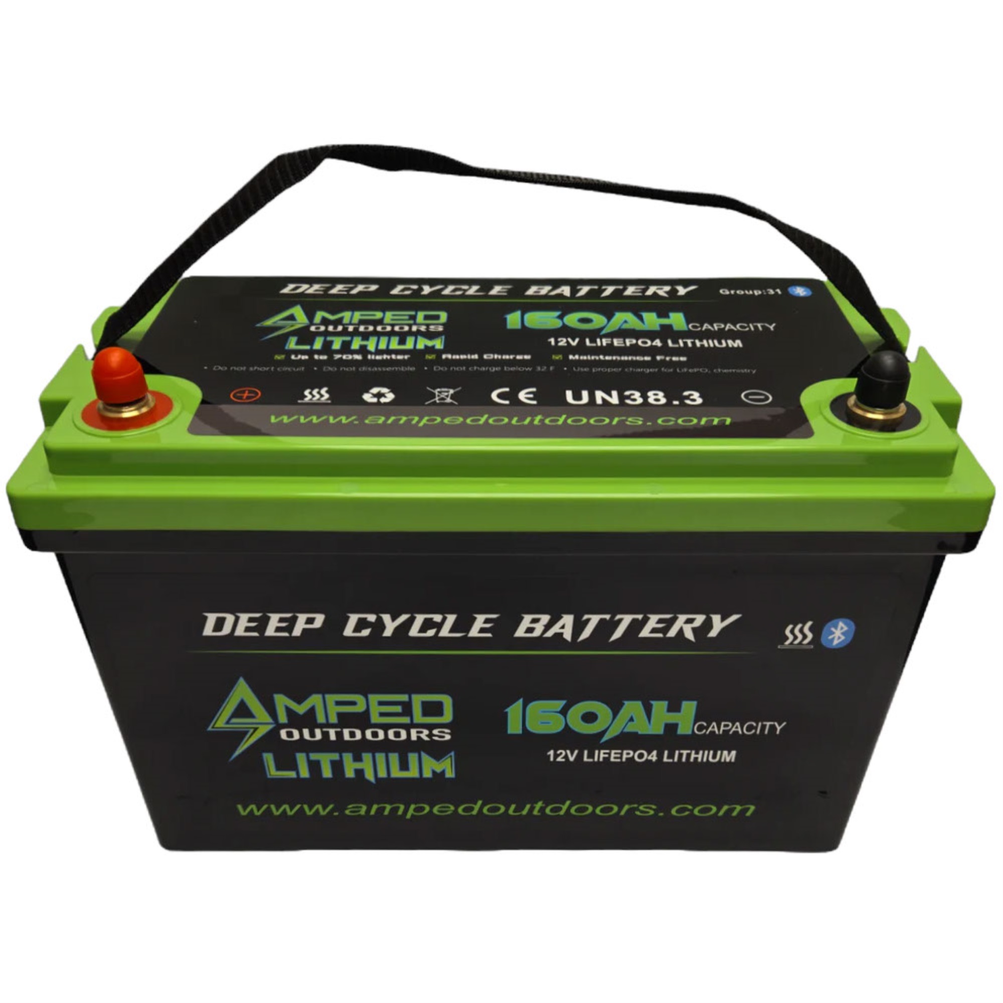 Amped Outdoors AO4S160 Lithium Battery - 12V / 160Ah - Walmart.com