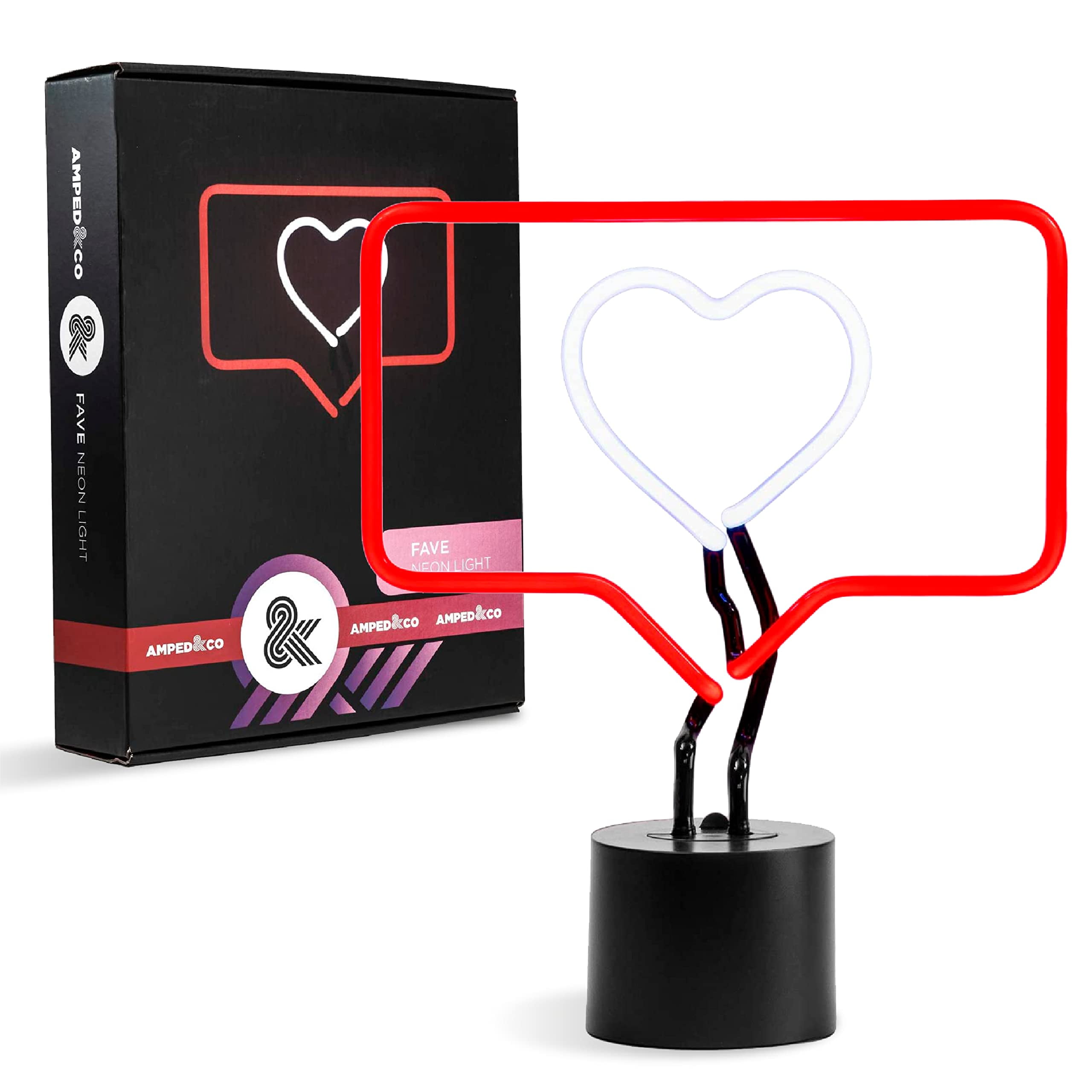 Ampedco | Amped Co Fave Neon Desk Light The Like Sign Symbol Real Neon ...