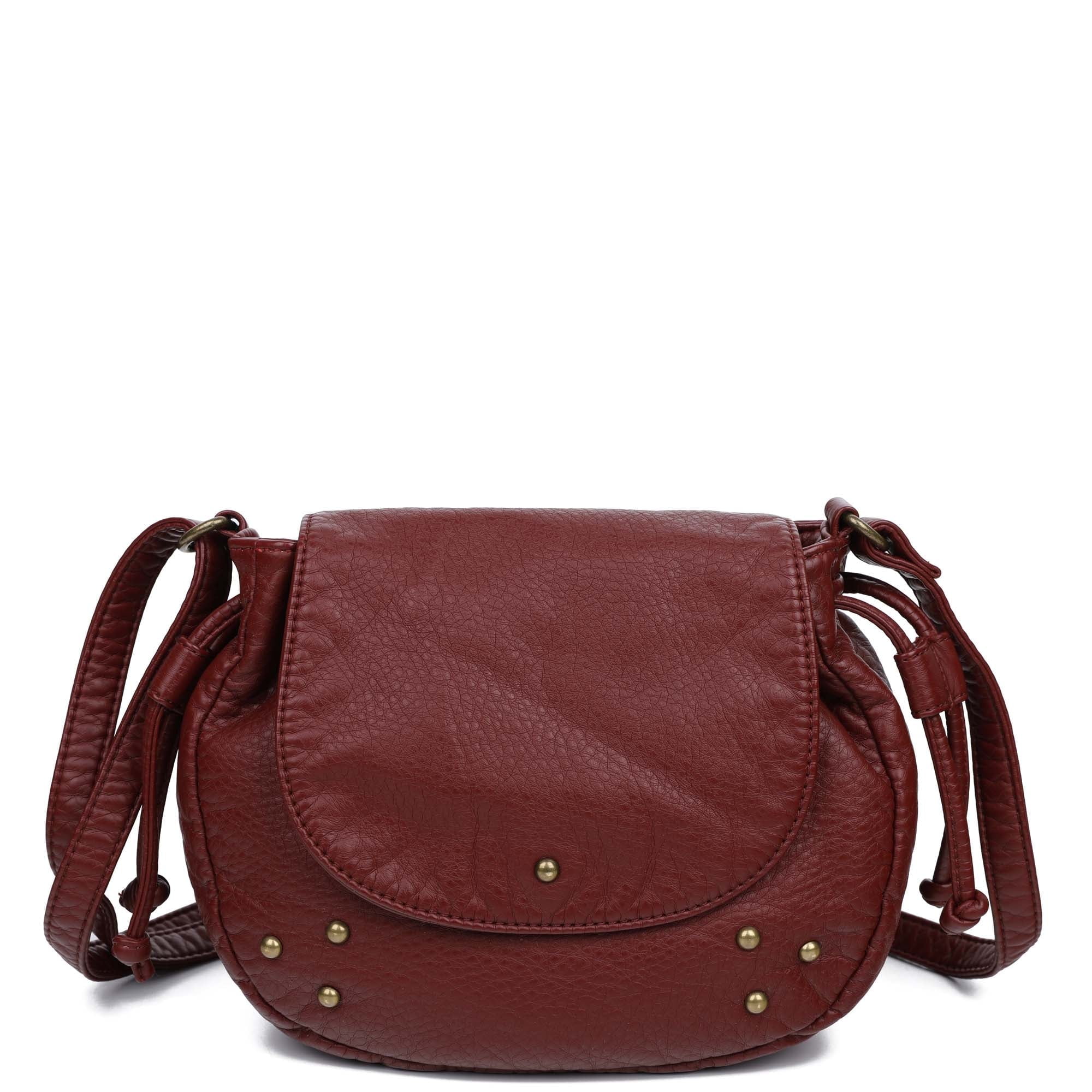 Ampere Creations Jenni Crossbody Bag - Burgundy - Walmart.com