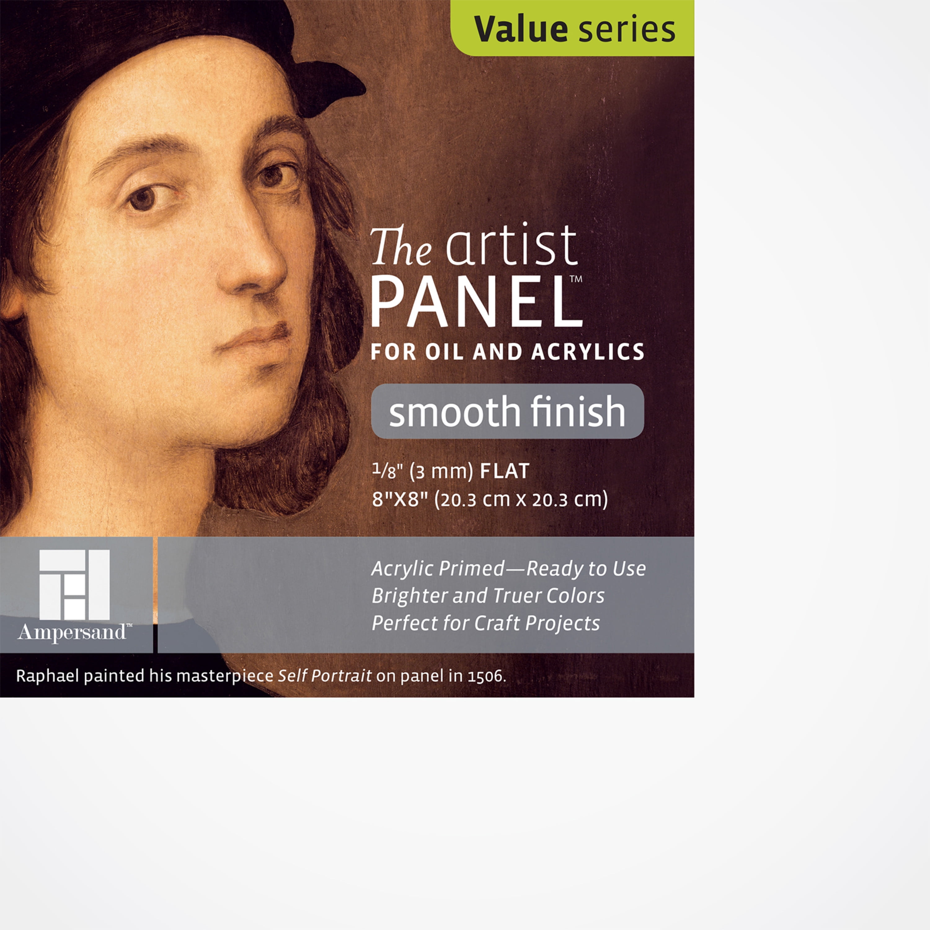Ampersand Art Artist Panel Smooth Uncradled 1 8 Profile 8 X 8