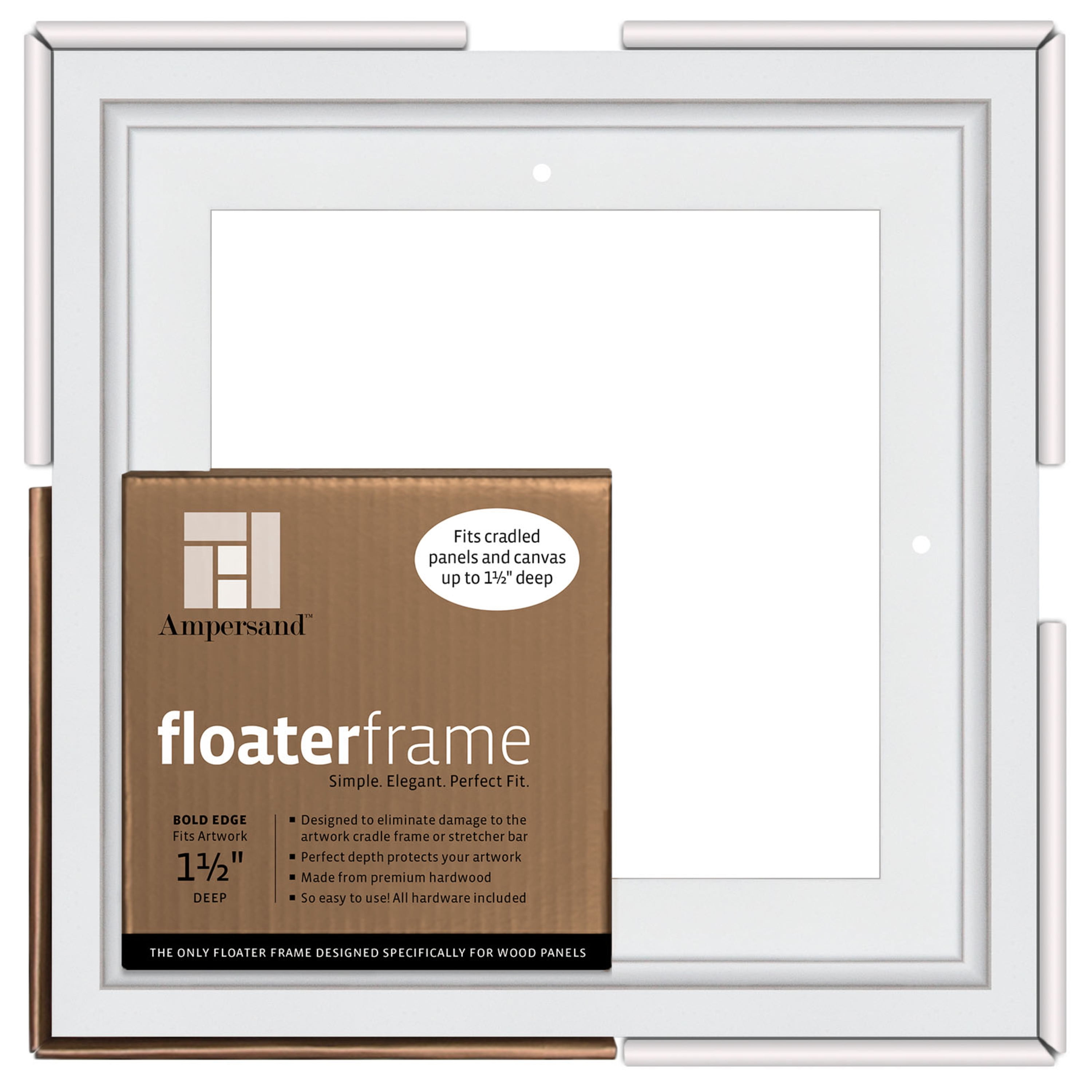 Ampersand Art Floaterframes Bold Edge (3/8" Face) 1-7/8" Frame Profile ...