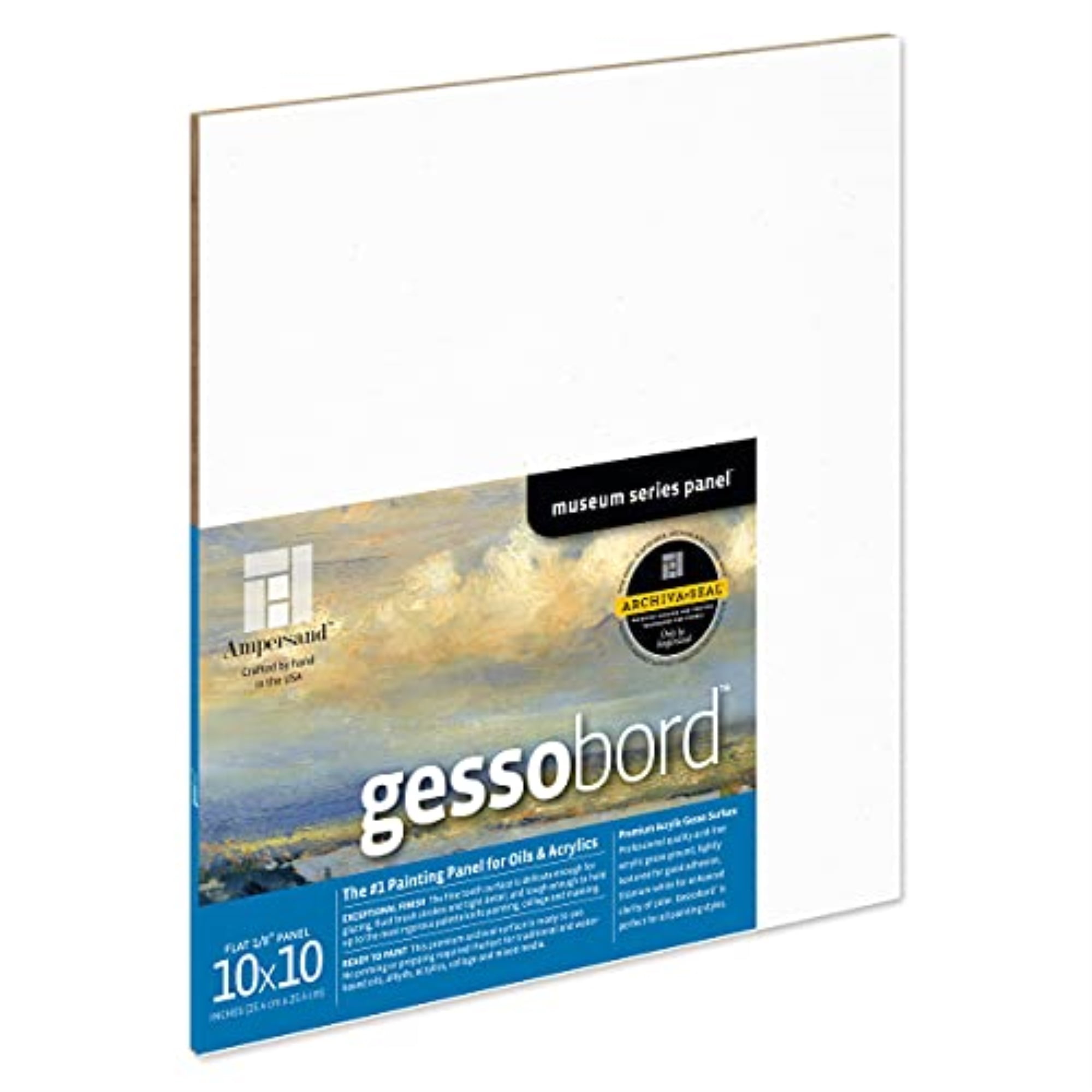 Ampersand Art Supply Gesso Wood Painting Panel: Museum Series Gessobord ...