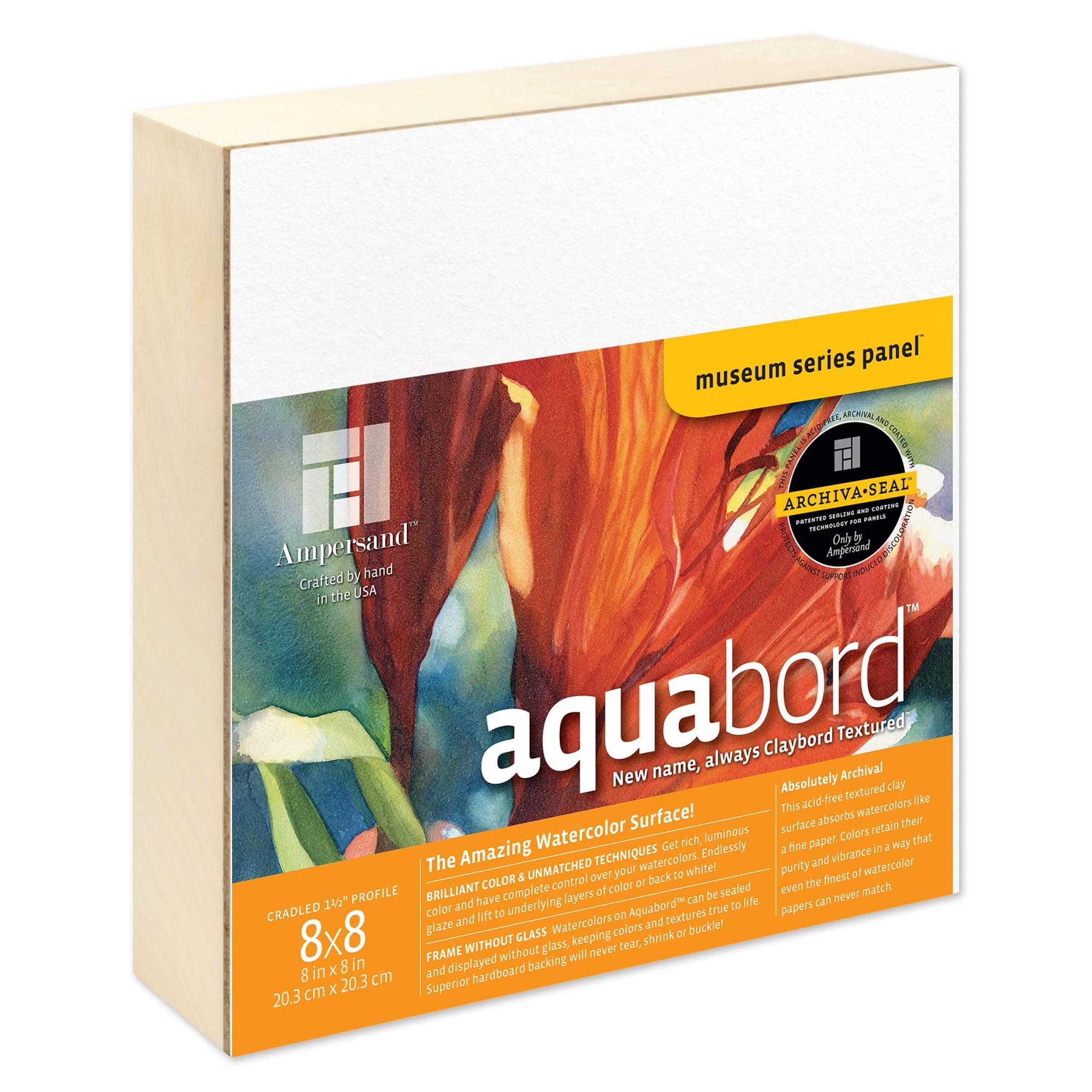 Ampersand Art Supply Watercolor Painting Panel: Museum Series Aquabord ...