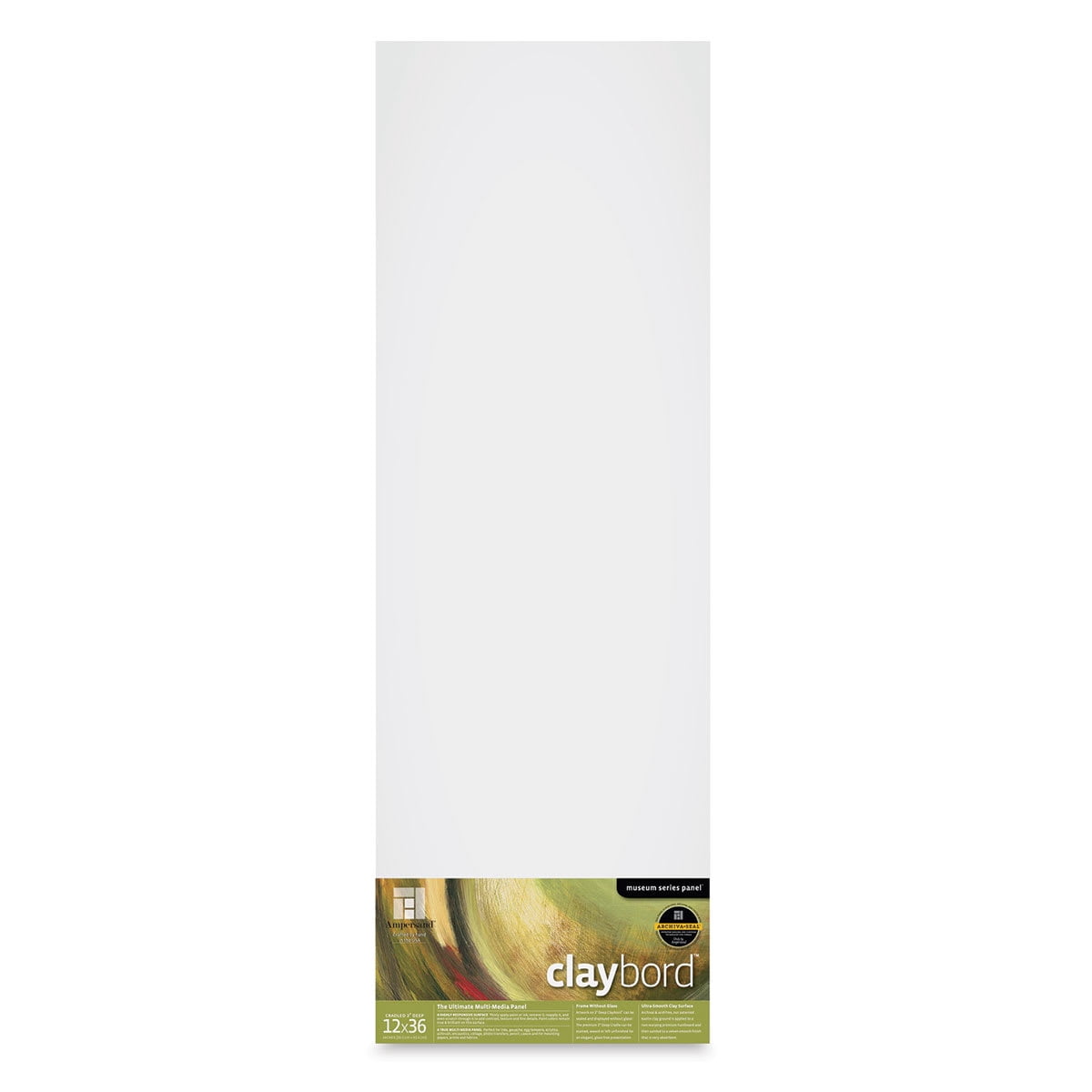 Ampersand Claybord - 12" x 36", 2" Deep Cradled - Walmart.com