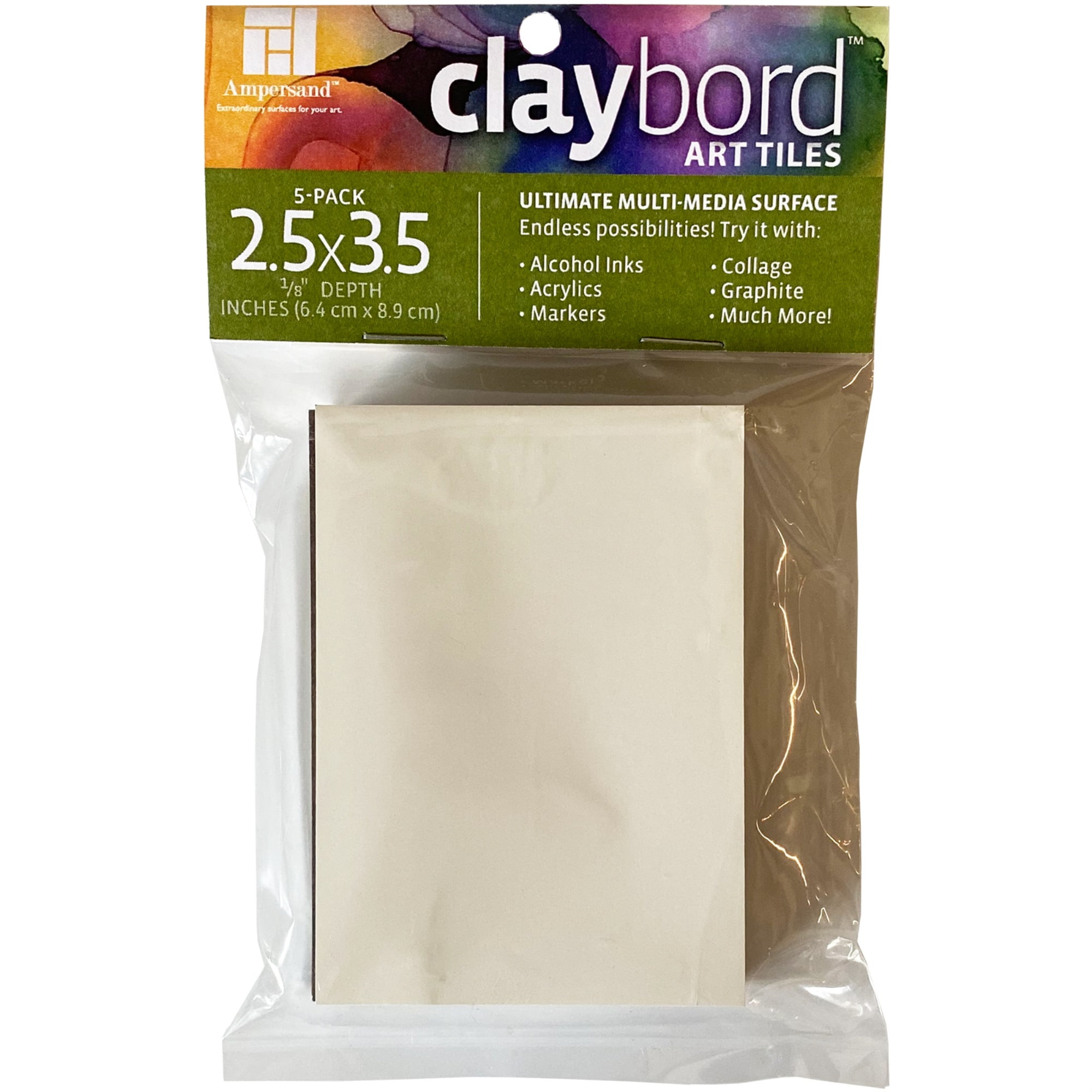 Ampersand Claybord Art Tiles 2.5x3.5 5-Pack - Walmart.com