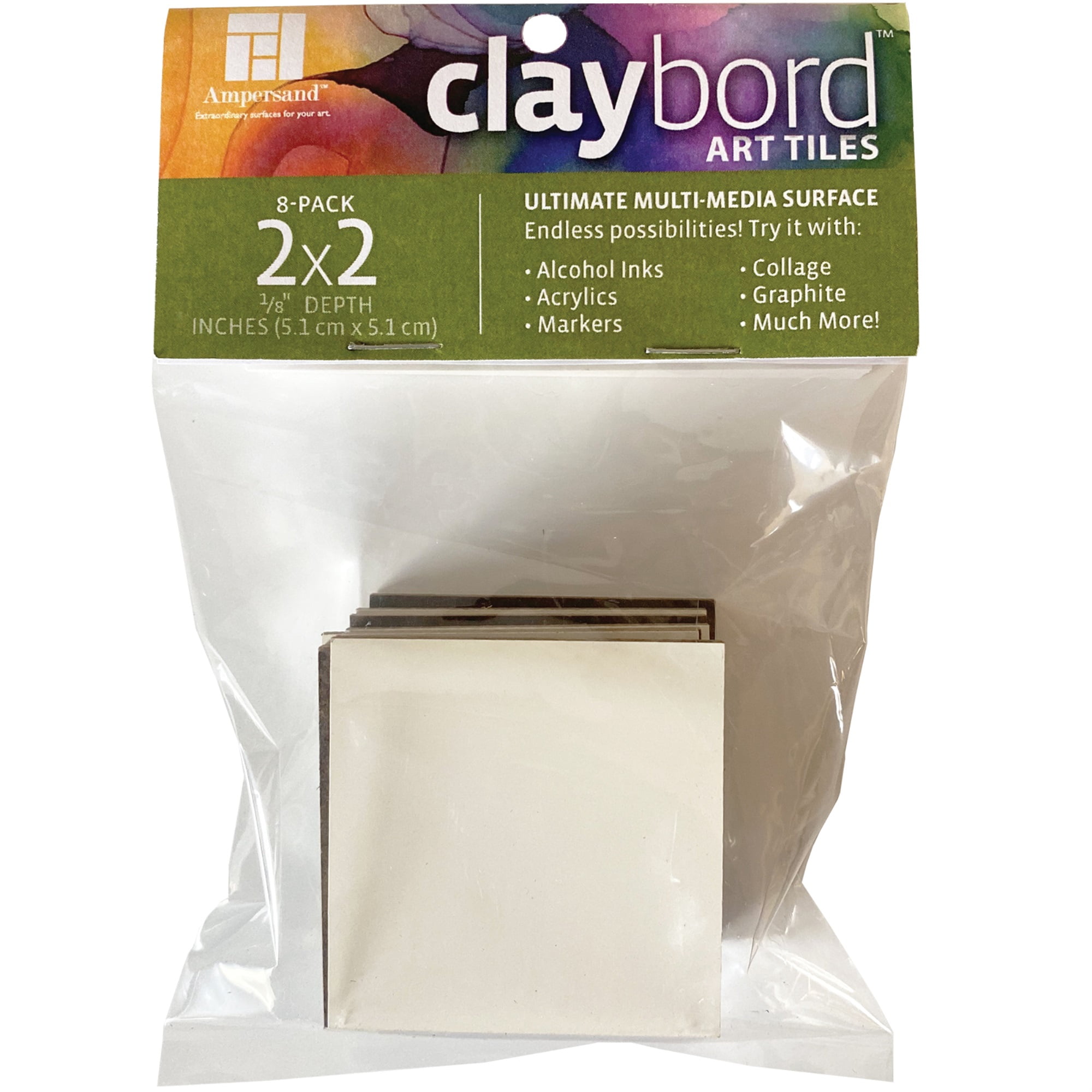 Ampersand Claybord Art Tiles 2x2" - Walmart.com