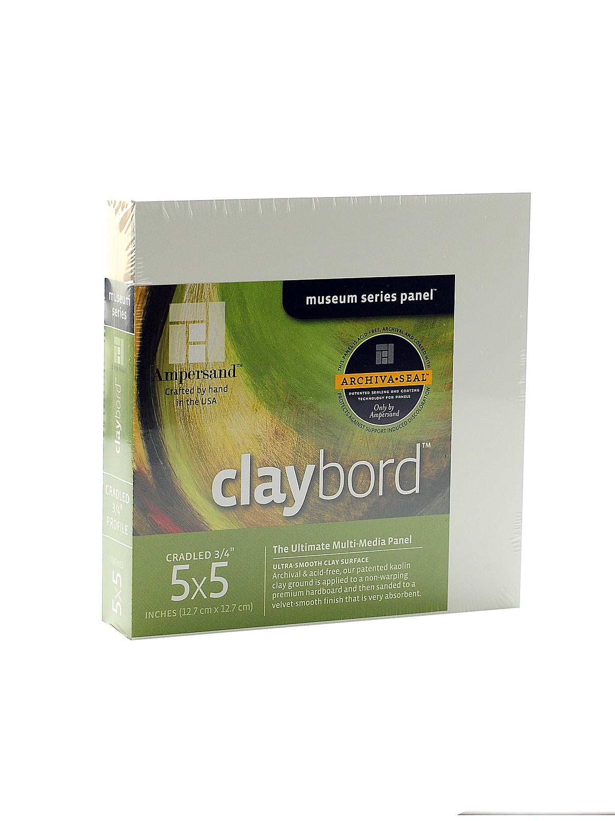 Ampersand Cradled Claybord, 5" x 5", 3/4", White, Pack Of 2 - Walmart.com