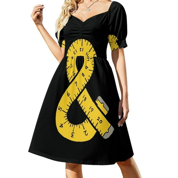 Ampersand Measuring Tape Sleeveless Dress womans clothing elegant and pretty women's dresses ...