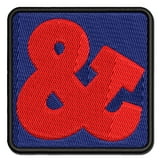 Ampersand Symbol And Applique Multi-Color Embroidered Iron-On Patch - 2 ...