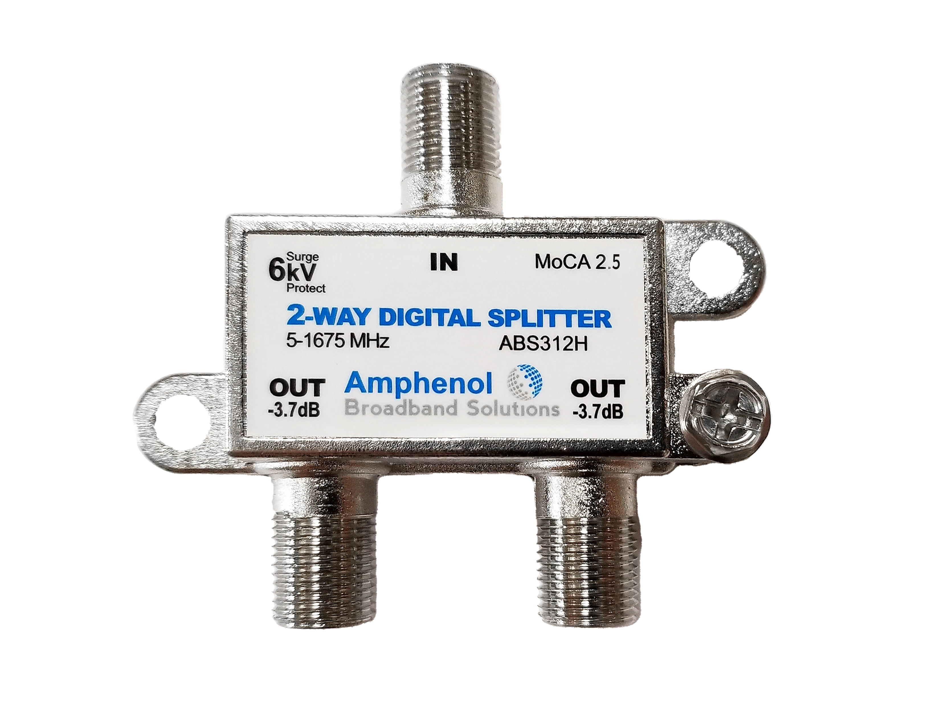 Amphenol 2-Way Digital Coaxial Splitter MoCA 2.5 ABS312H - Walmart ...