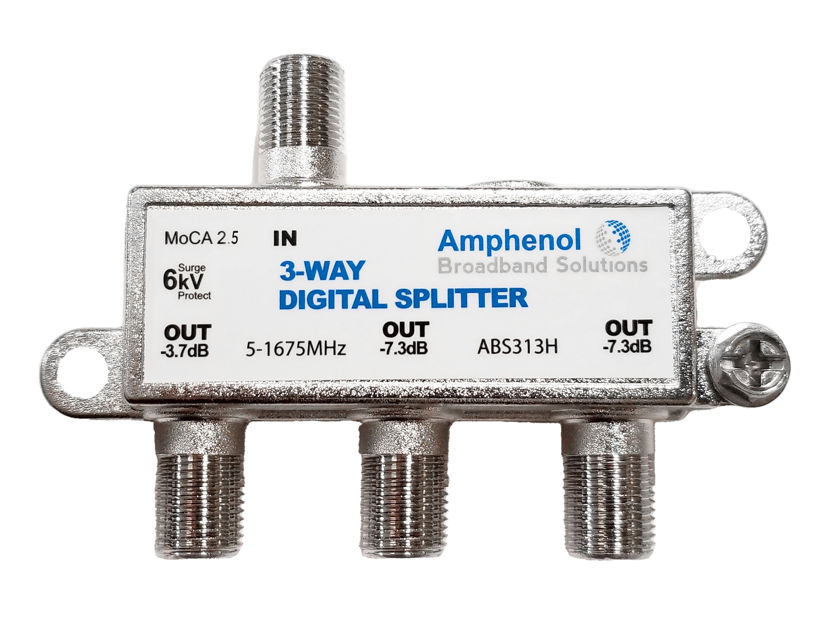 Amphenol 3-Way Digital Coaxial Splitter MoCA 2.5 ABS313H - Walmart.com