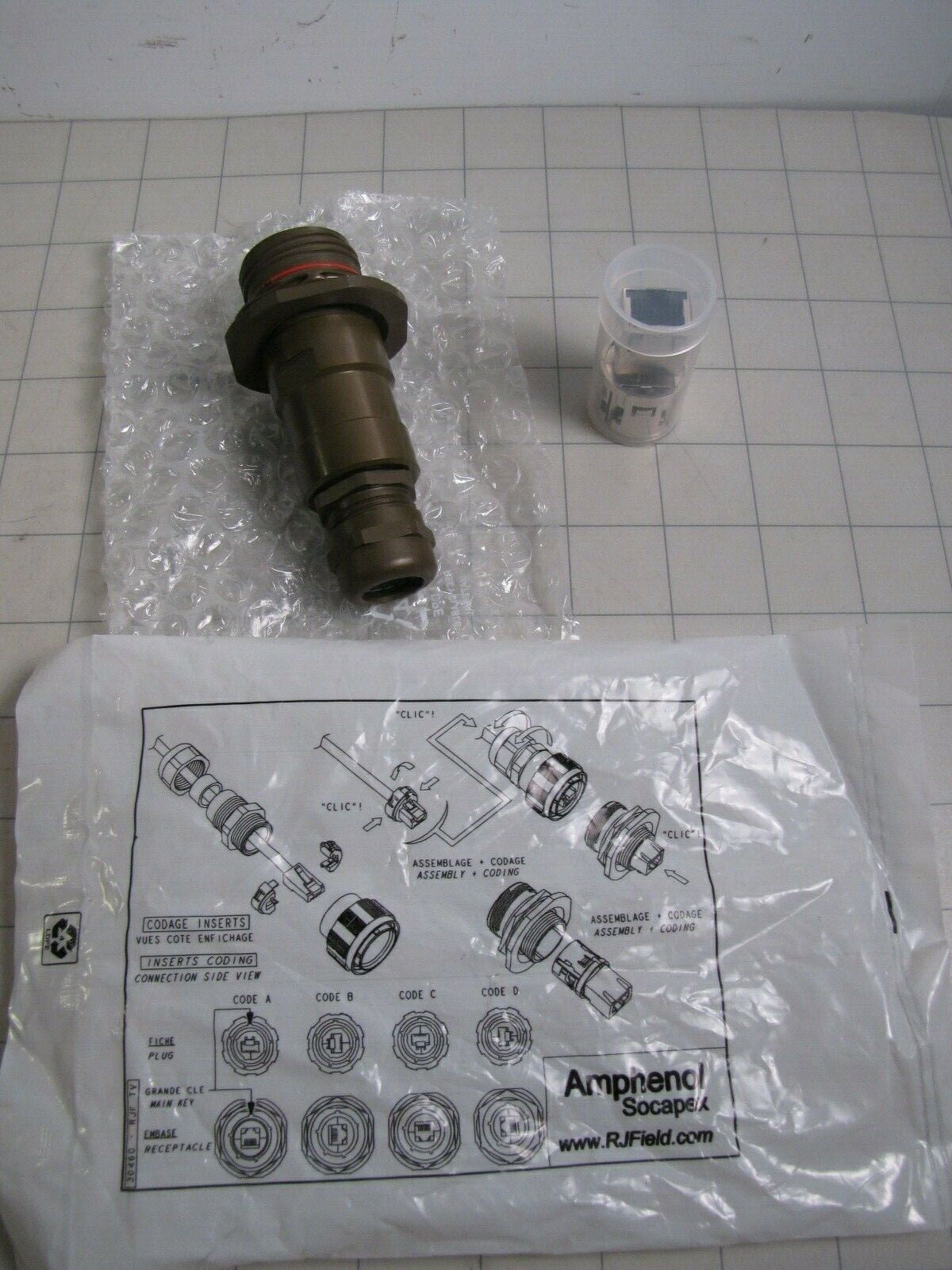 Amphenol RJFTV7PEMIG Modular Coupler Connector Jack 8p8c RJ45 to 8p8c ...