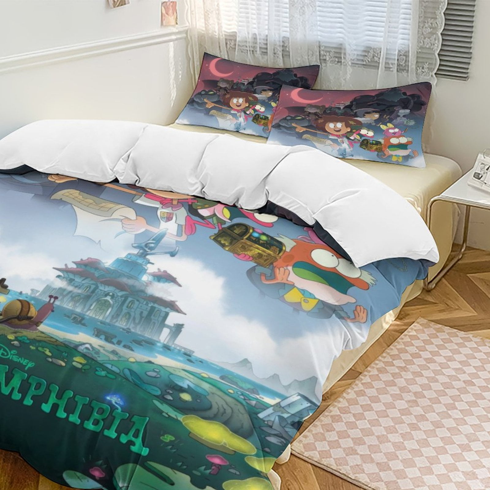 Amphibia 3-Piece Bedding Set Warm And Comfortable Soft Duvet Cover Bed ...