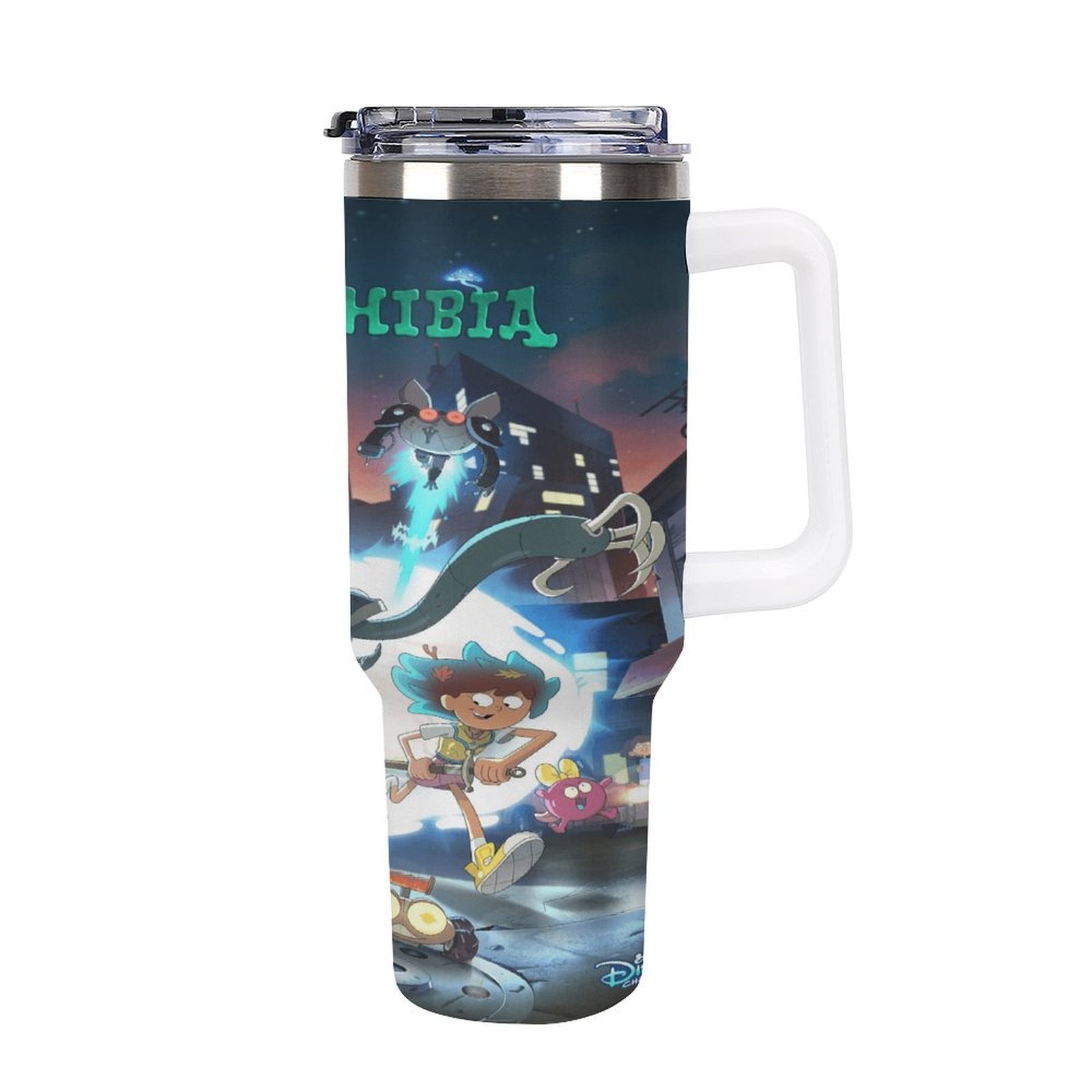 Amphibia 40 Oz Tumbler With Handle And Straw, Stainless Steel Vacuum ...