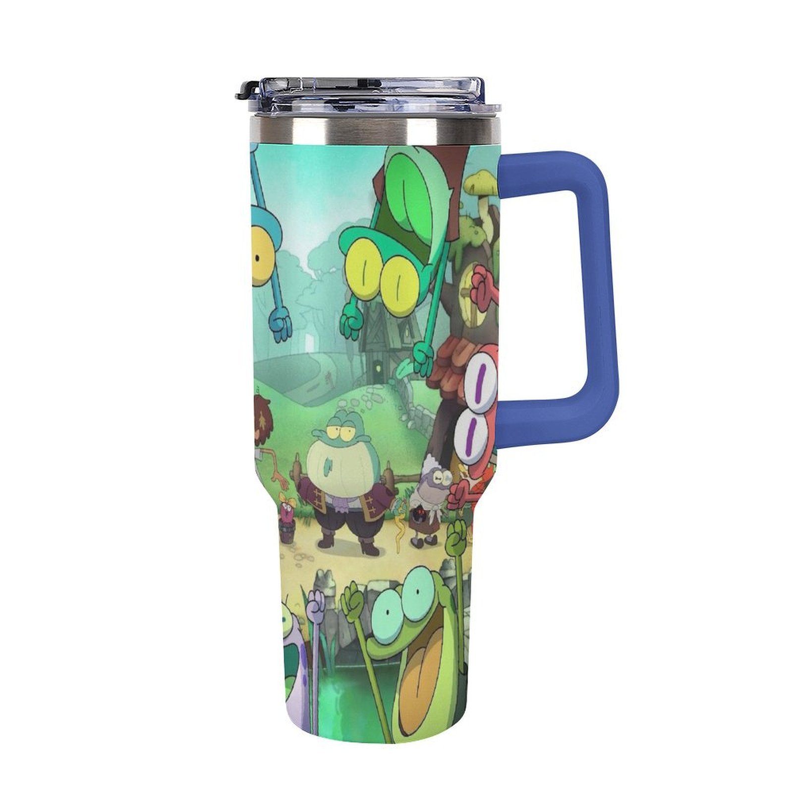 Amphibia 40 Oz Tumbler With Handle And Straw, Stainless Steel Vacuum ...