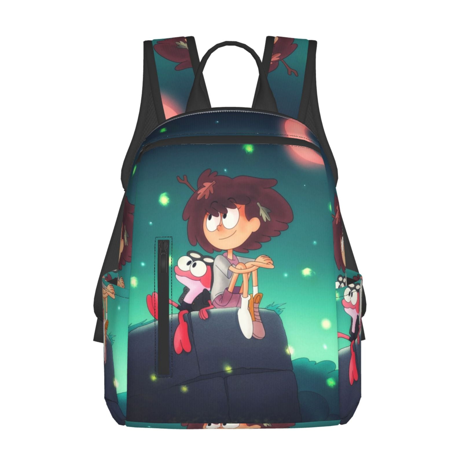 Amphibia Backpacks Cute Cartoon Lightweight Unisex Bookbag Daypack ...