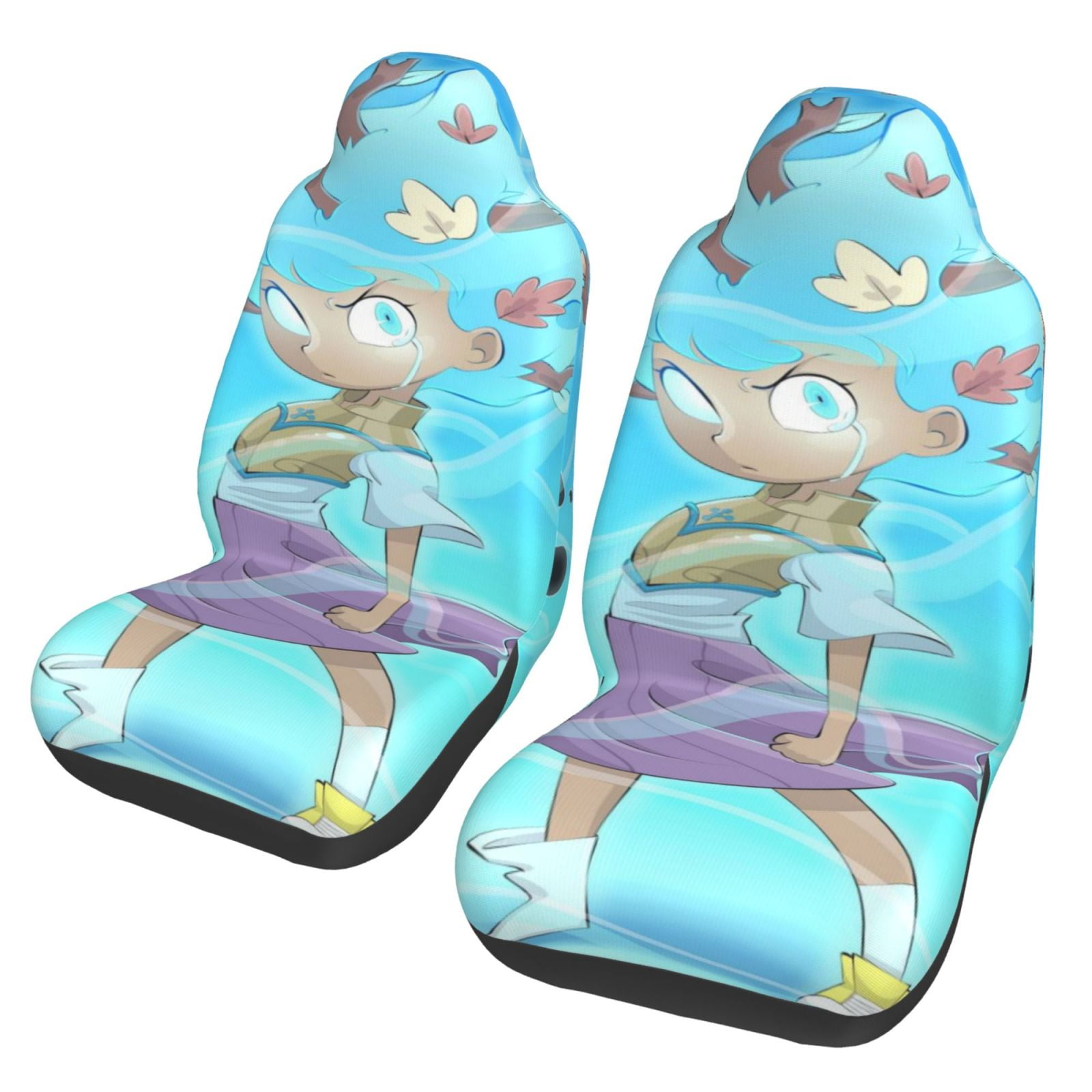 Amphibia Car Seat Cover Colorful Print Front Seat Covers 2 Packs ...