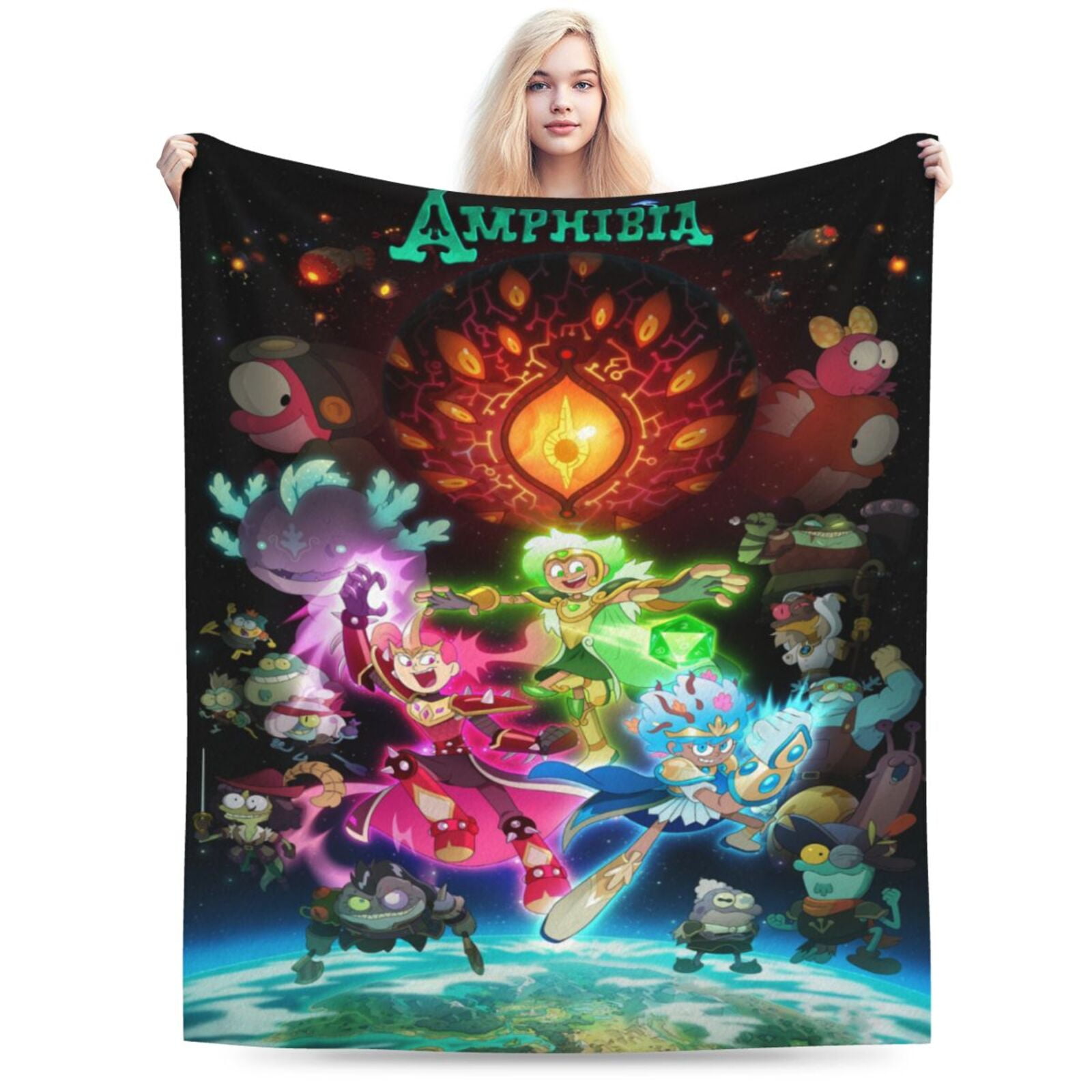 Amphibia Cartoon Fleece Blanket for Boys Girls Kids, Ultra Soft Cozy ...