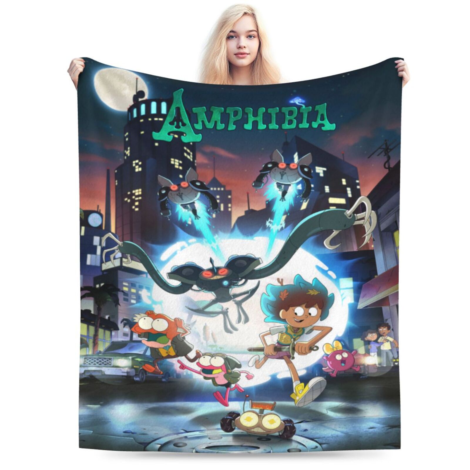 Amphibia Cartoon Fleece Blanket for Boys Girls Kids, Ultra Soft Cozy ...