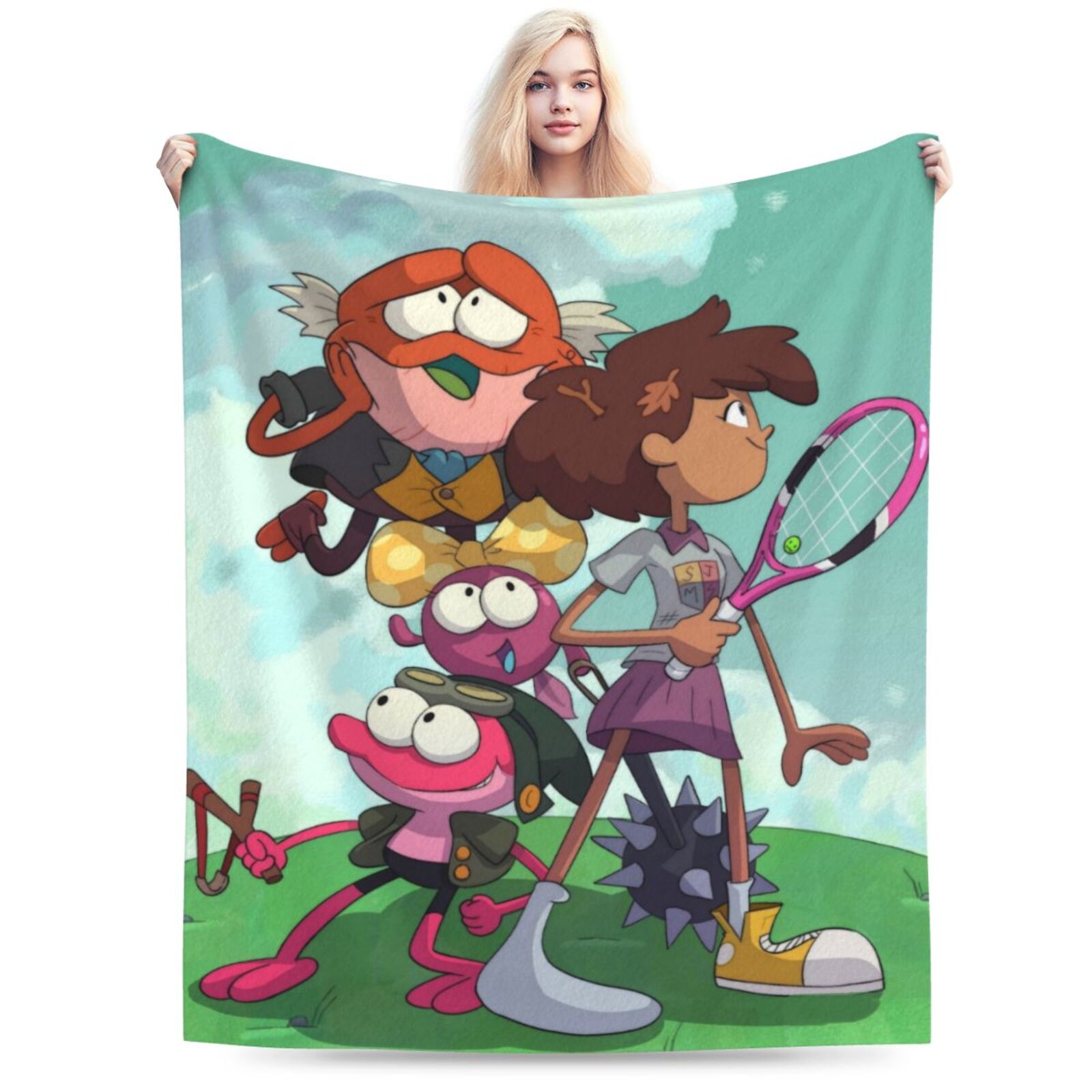 Amphibia Cartoon Fleece Blanket for Boys Girls Kids, Ultra Soft Cozy ...