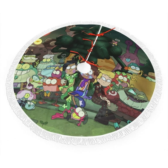 Amphibia Christmas Tree Skirt, Xmas Tree Skirts Mat 48" for Indoor ...
