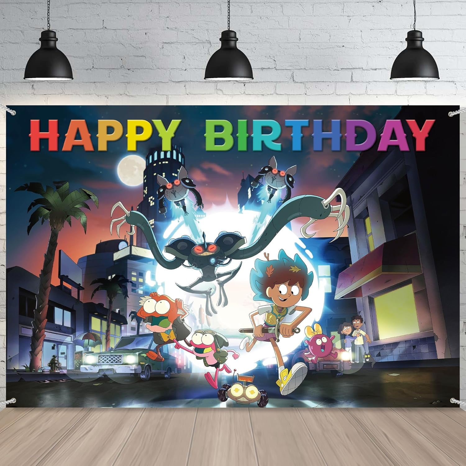 Amphibia Party Decorations, 5x3Ft Amphibia Happy Birthday Banner ...