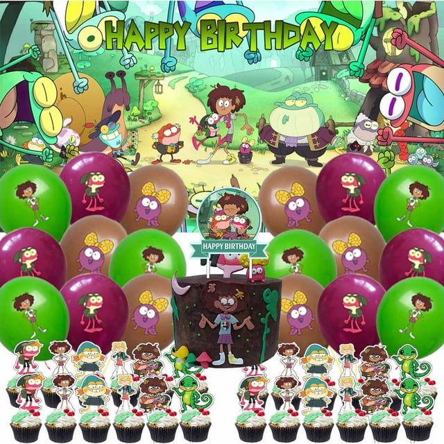Amphibia Party Supplies Decor Cake Topper Birthday Backdrop Balloons ...