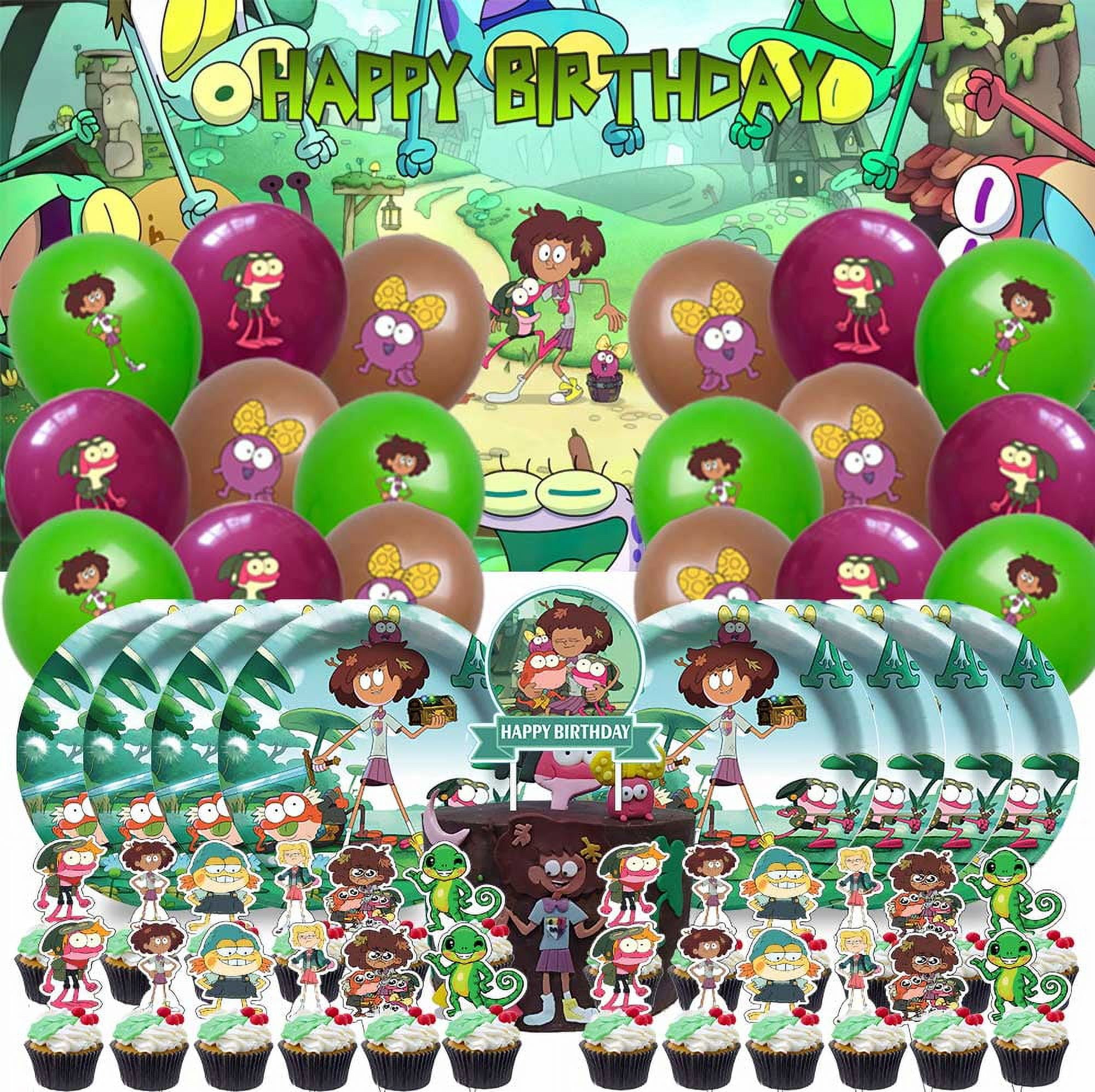 Amphibia Party Supplies Plates Decorations Birthday Cake Topper Banner ...
