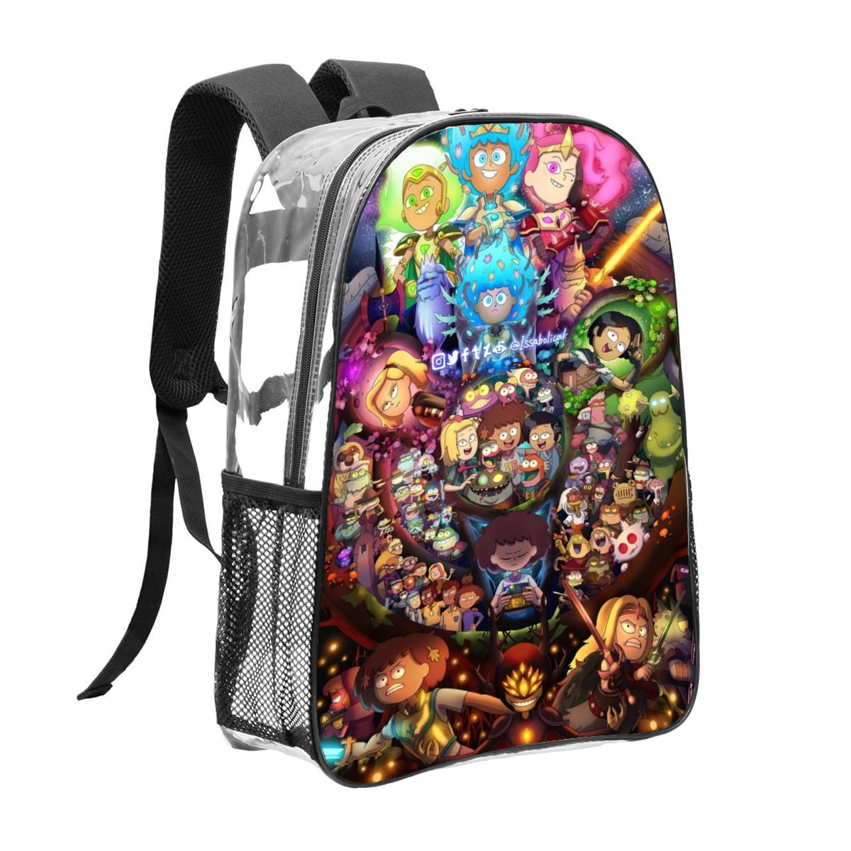 Amphibia Pattern Transparent Backpack Lightweight And fashionable ...