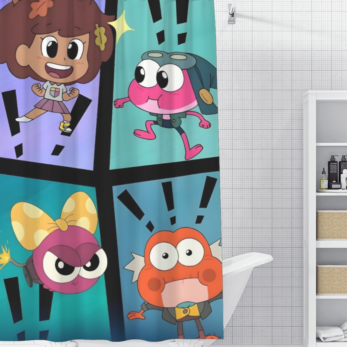 Amphibia Shower Curtain 35*70.8 Inches Waterproof And Durable Vivid ...