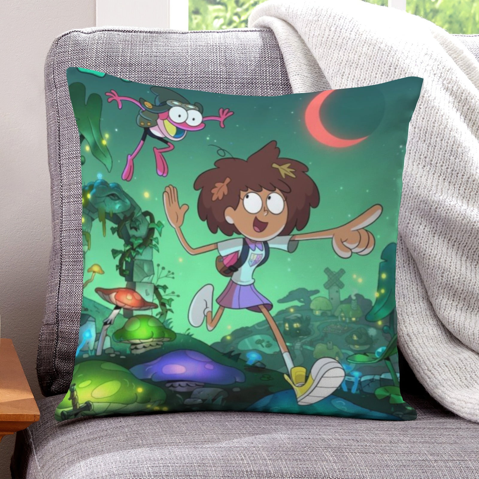 Amphibia Throw Pillow Covers** Lightweight Silk Travel Covers – Compact ...