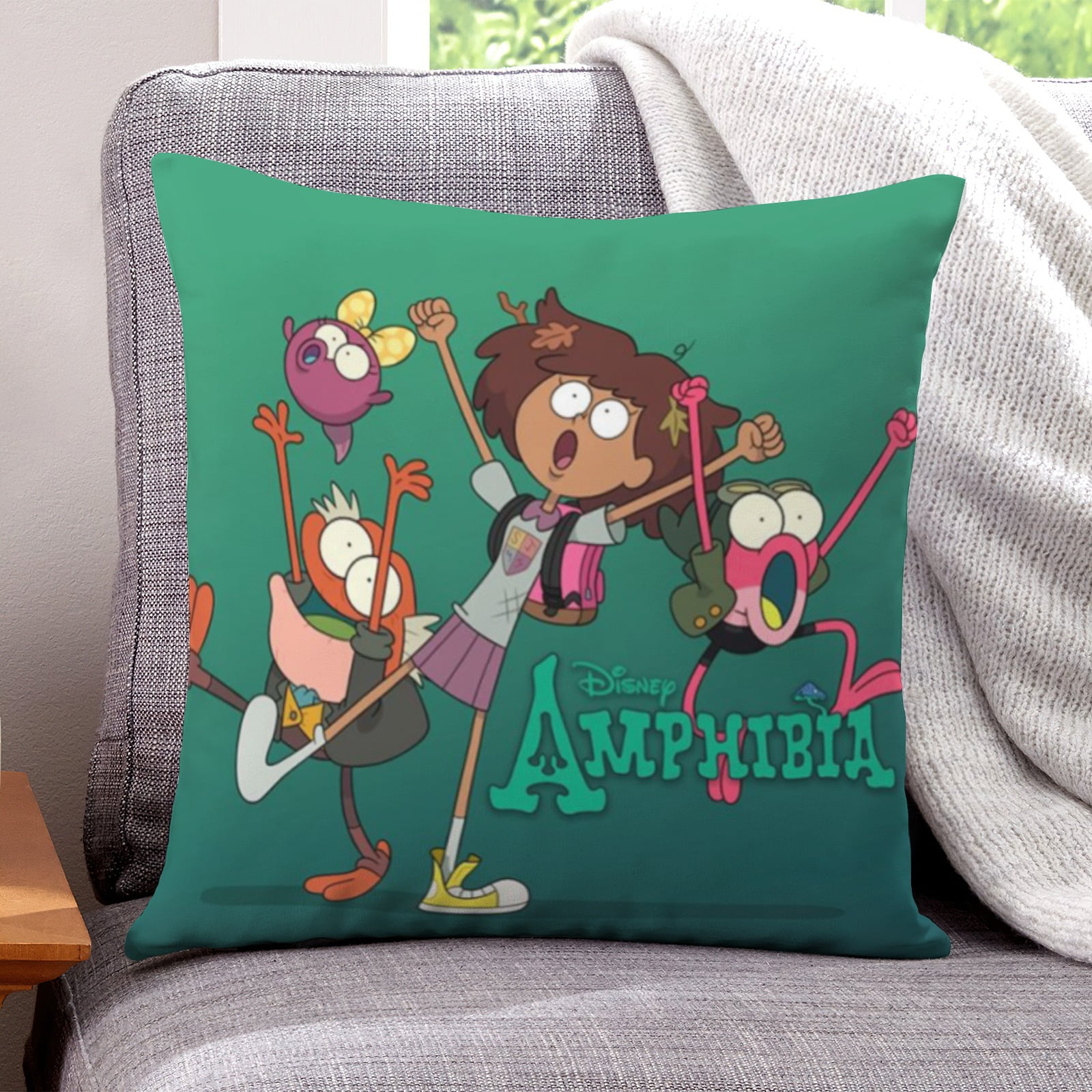 Amphibia Throw Pillow Covers** Silk Amphibia Pattern Covers – Premium ...