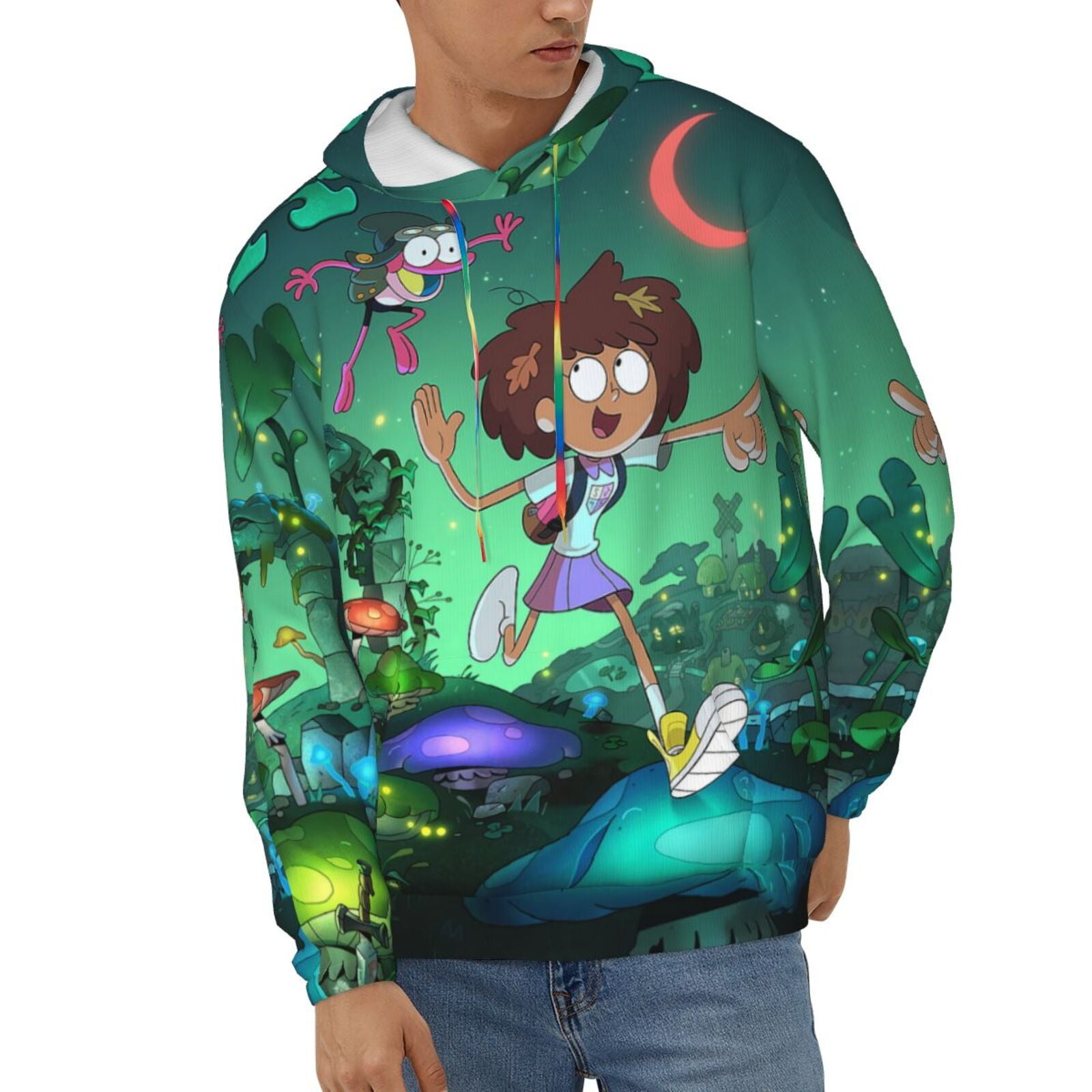 Amphibia Unisex Hoodies 3D Print Hooded Sweatshirt for Men Women, Long ...