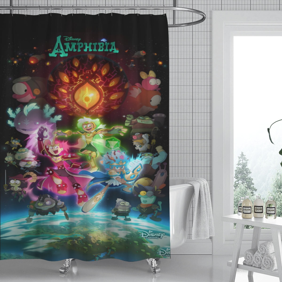 Amphibia shower curtain boasts a stunning design, features waterproof ...