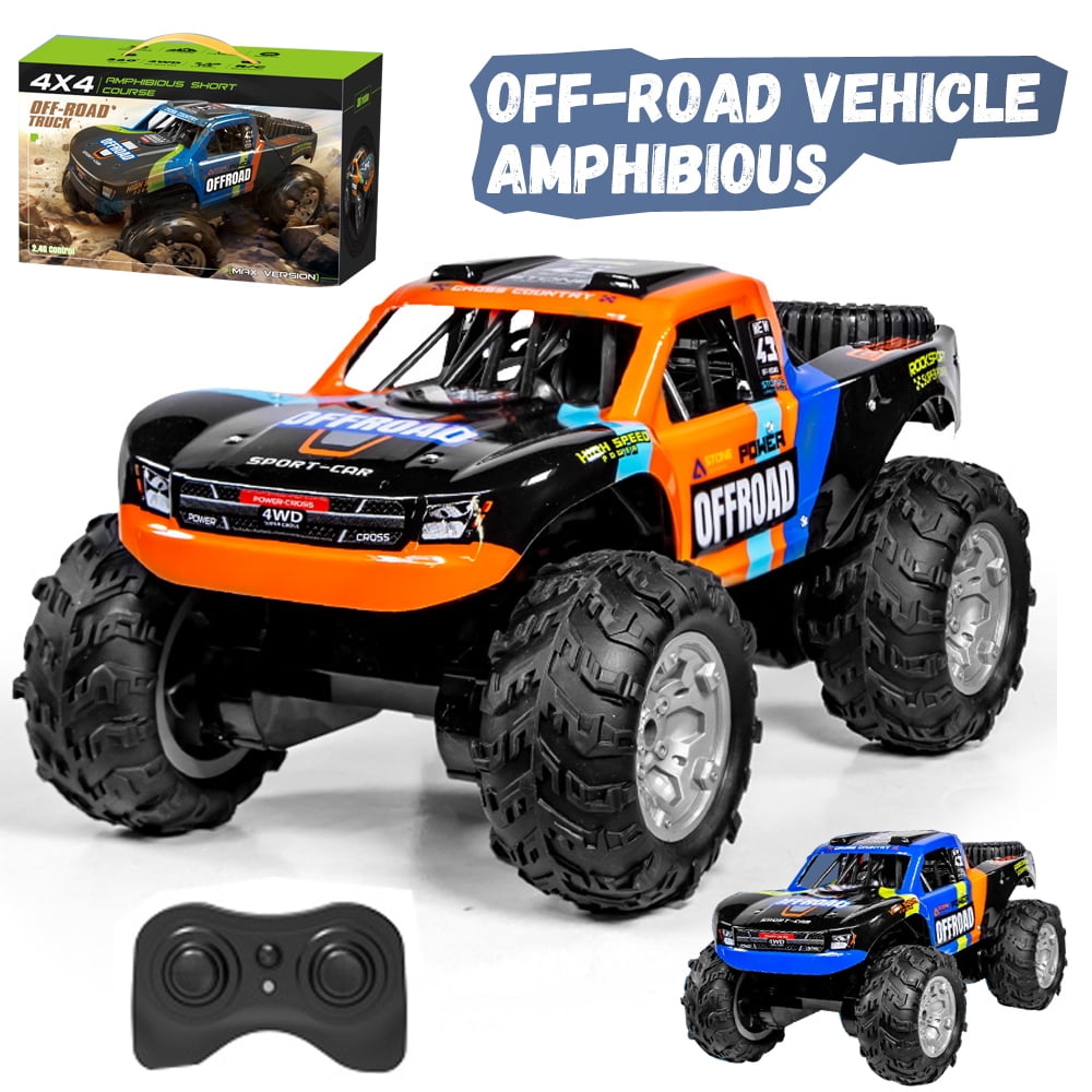Amphibious Multi-Terrain RC Car,2.4G 4WD Off-Road Climbing Stunt ...